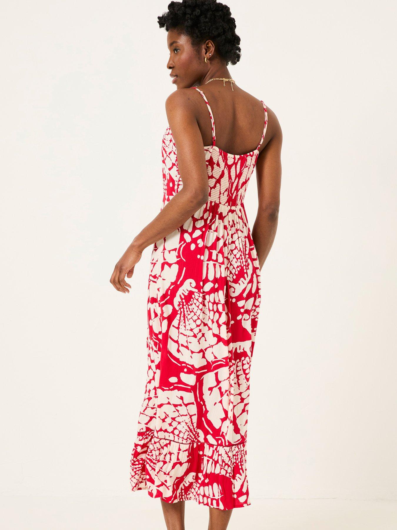 FatFace Mae Shell Print Dress - Red | Very