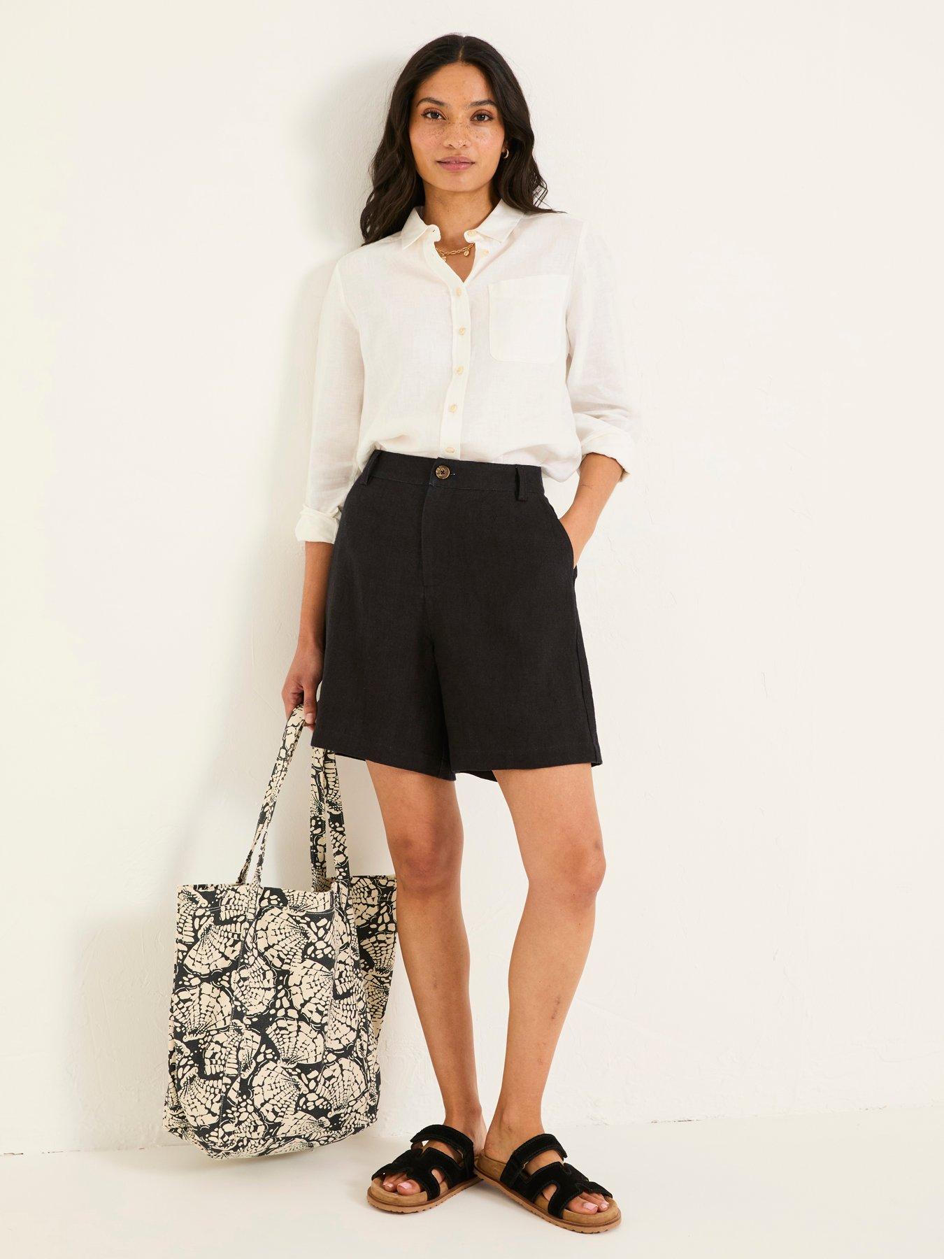 FatFace Nell Linen Short - Black | Very