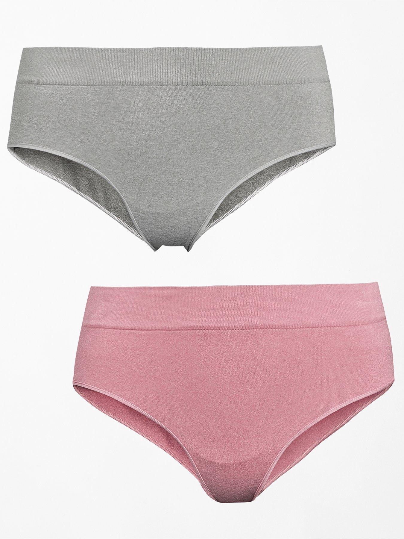 The Very Collection 2 Pack Seamless Hipster Briefs - Grey | Very