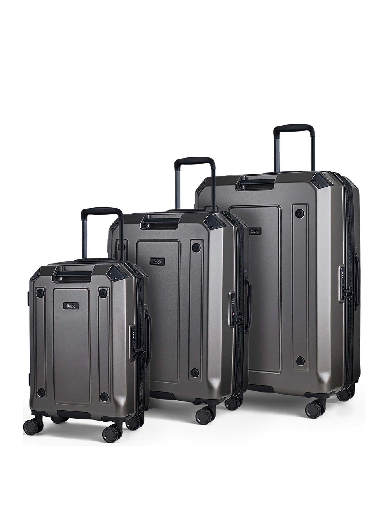 Rock Luggage Alpine 3-Piece Luggage Set - Charcoal | Very