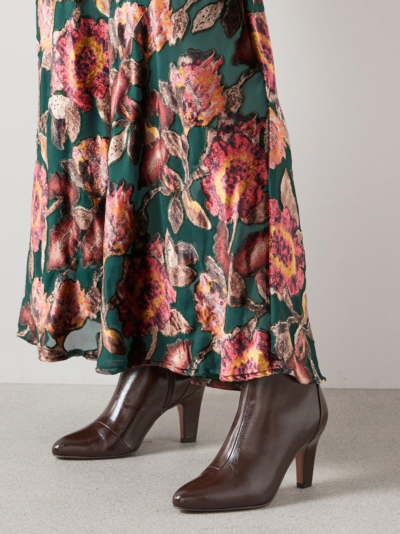 The Very Collection Round Toe Ankle Boots - Brown | Very
