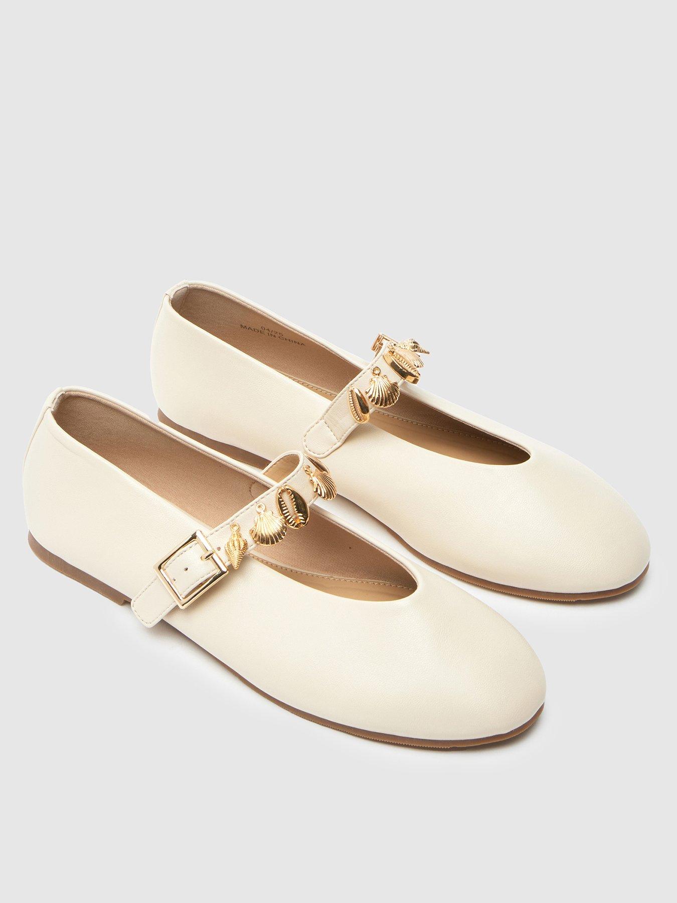 Schuh Luce Shell Ballerina - White | Very