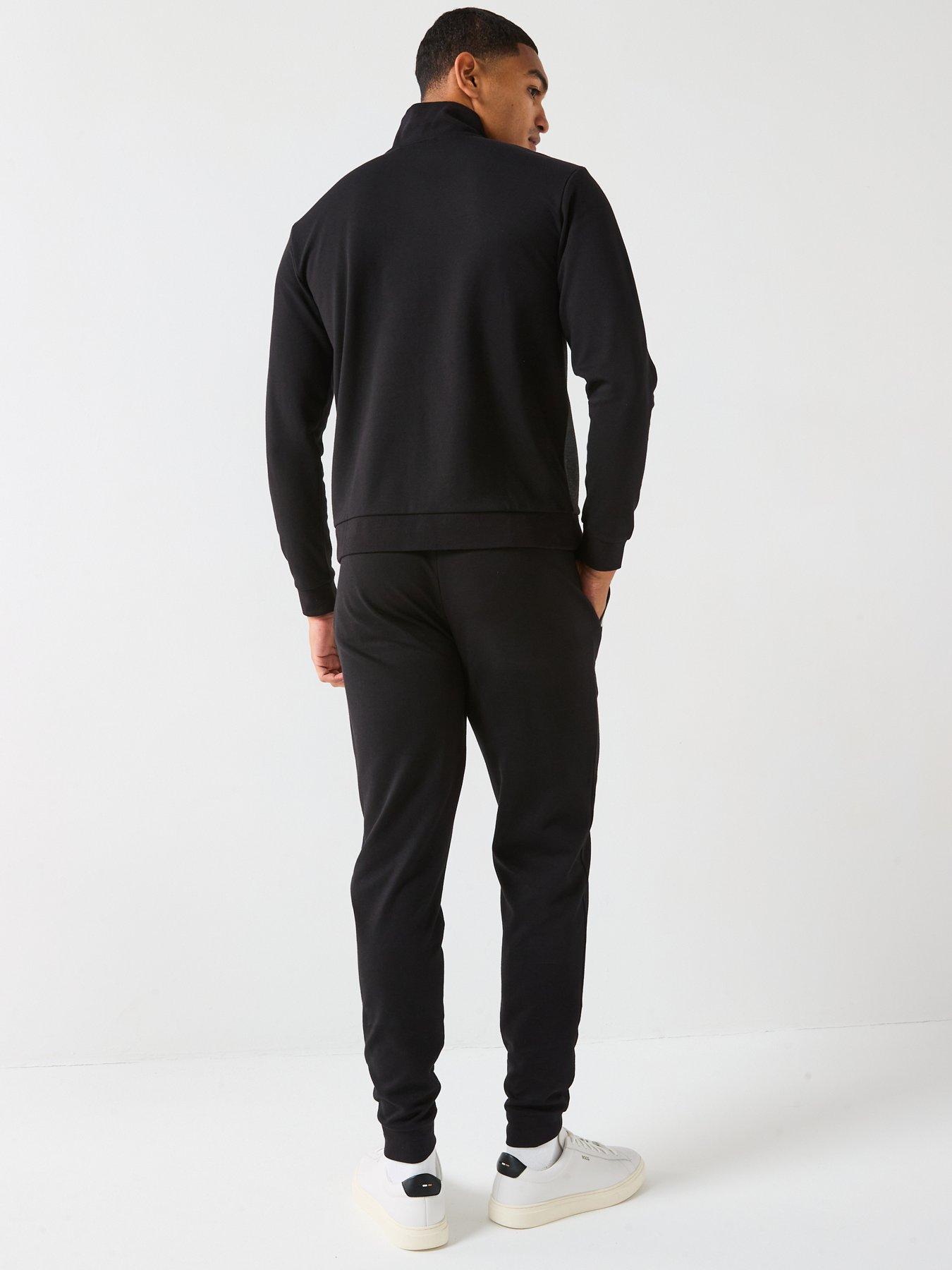 BOSS Contrast Panel Tracksuit - Black | Very