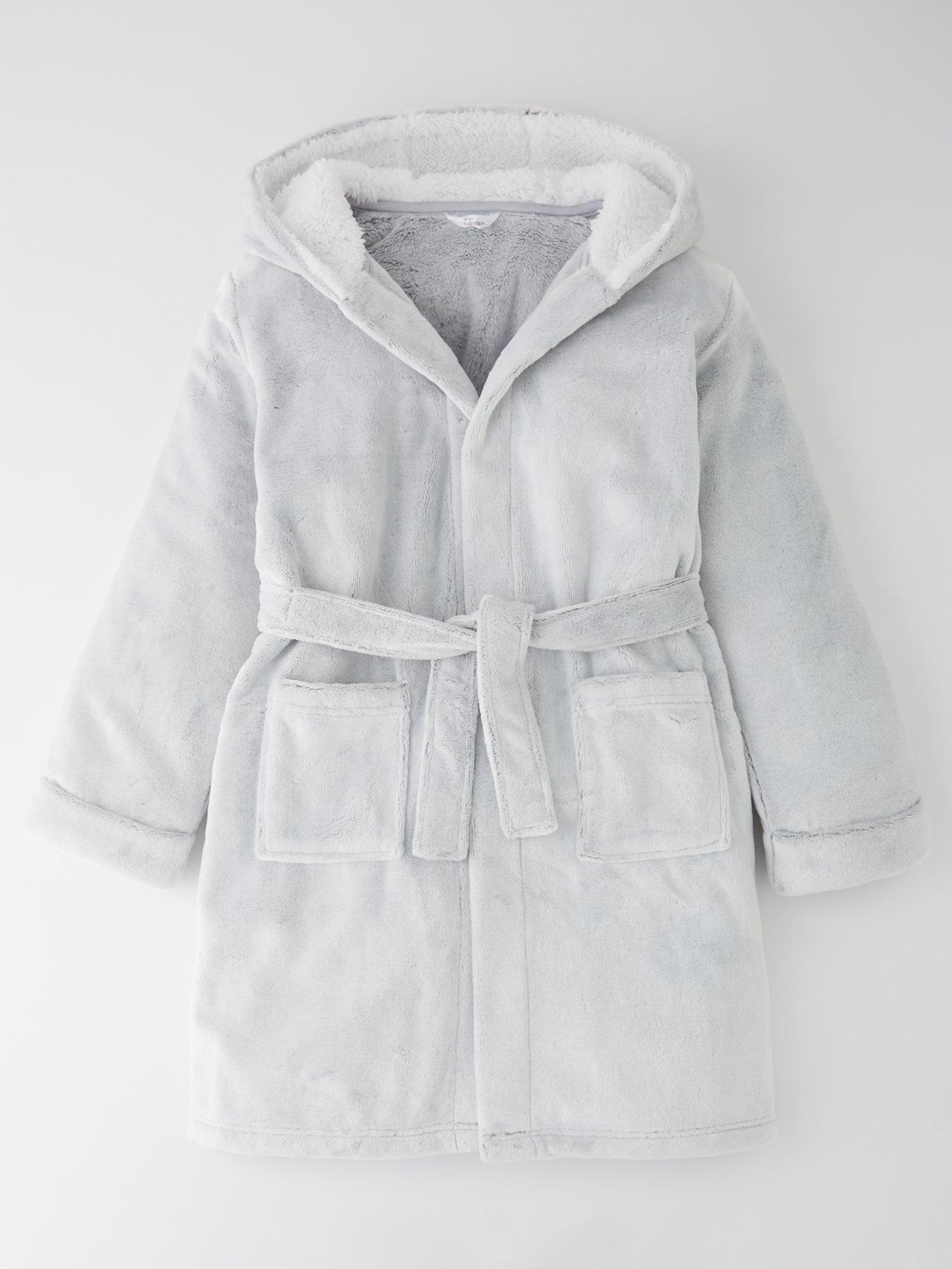 The Very Collection Girls Premium Robe - Grey | Very