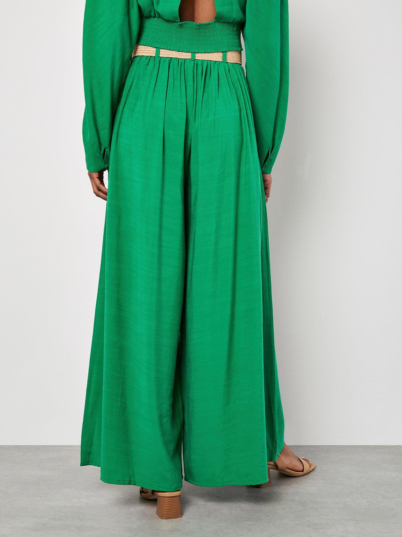 Apricot Pleated Belted Palazzo Trouser | Very