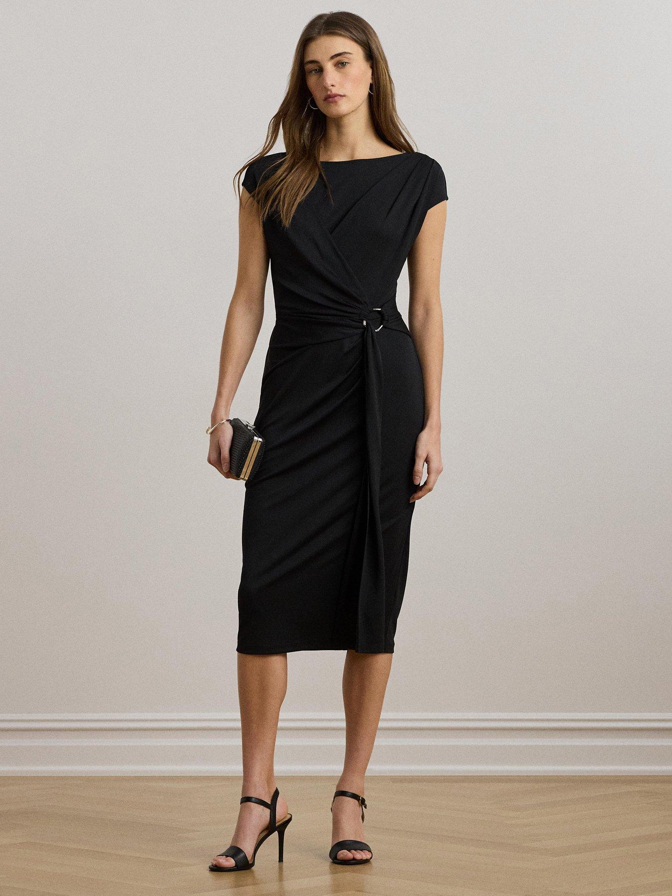 Lauren by Ralph Lauren Gervas Short Sleeve Dress - Black | Very
