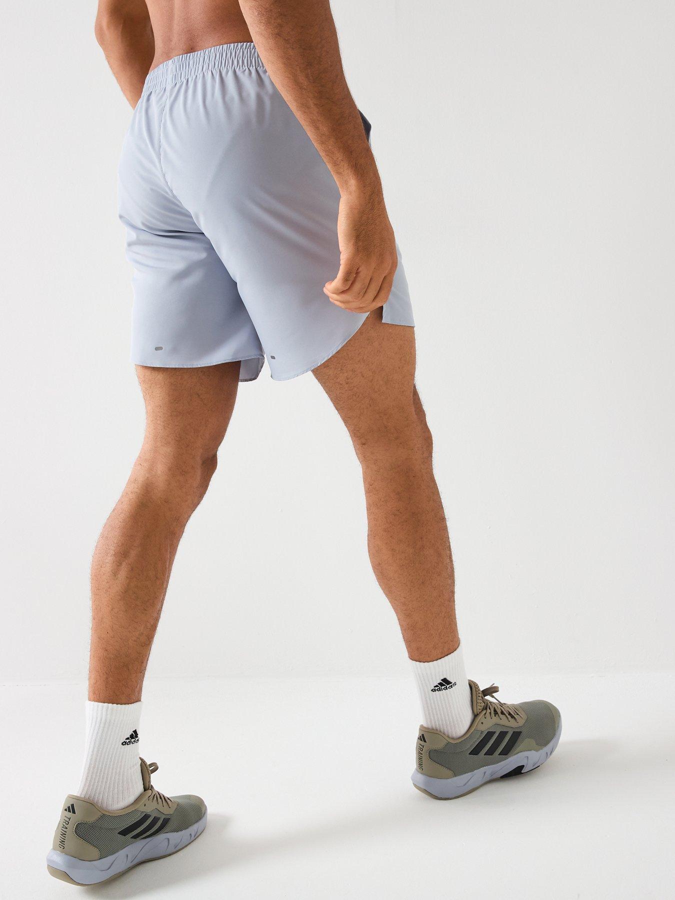 adidas Mens Running Run It 7Inch Shorts - Silver | Very