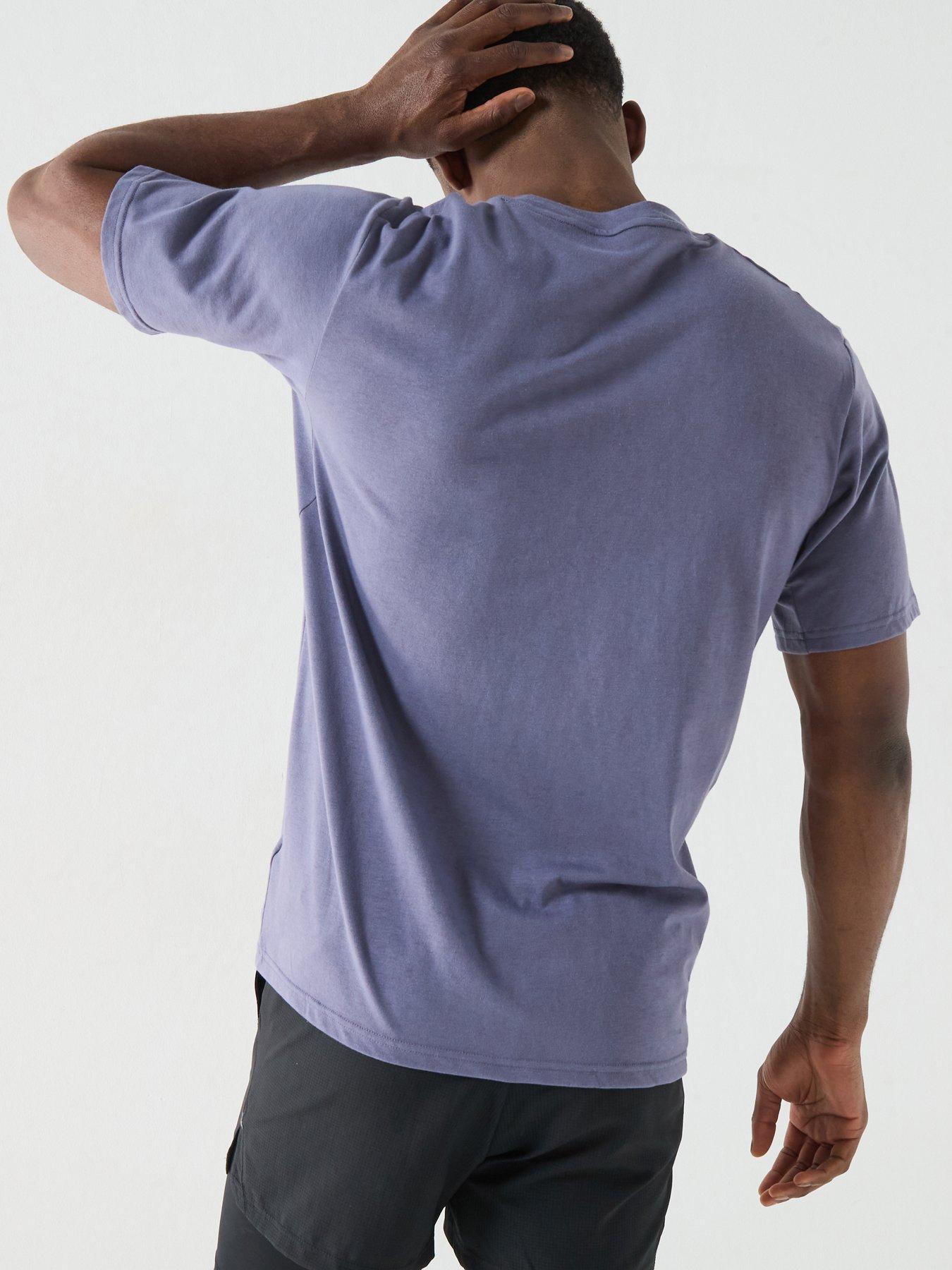 adidas Mens Training Box Logo T-Shirt - Blue | Very