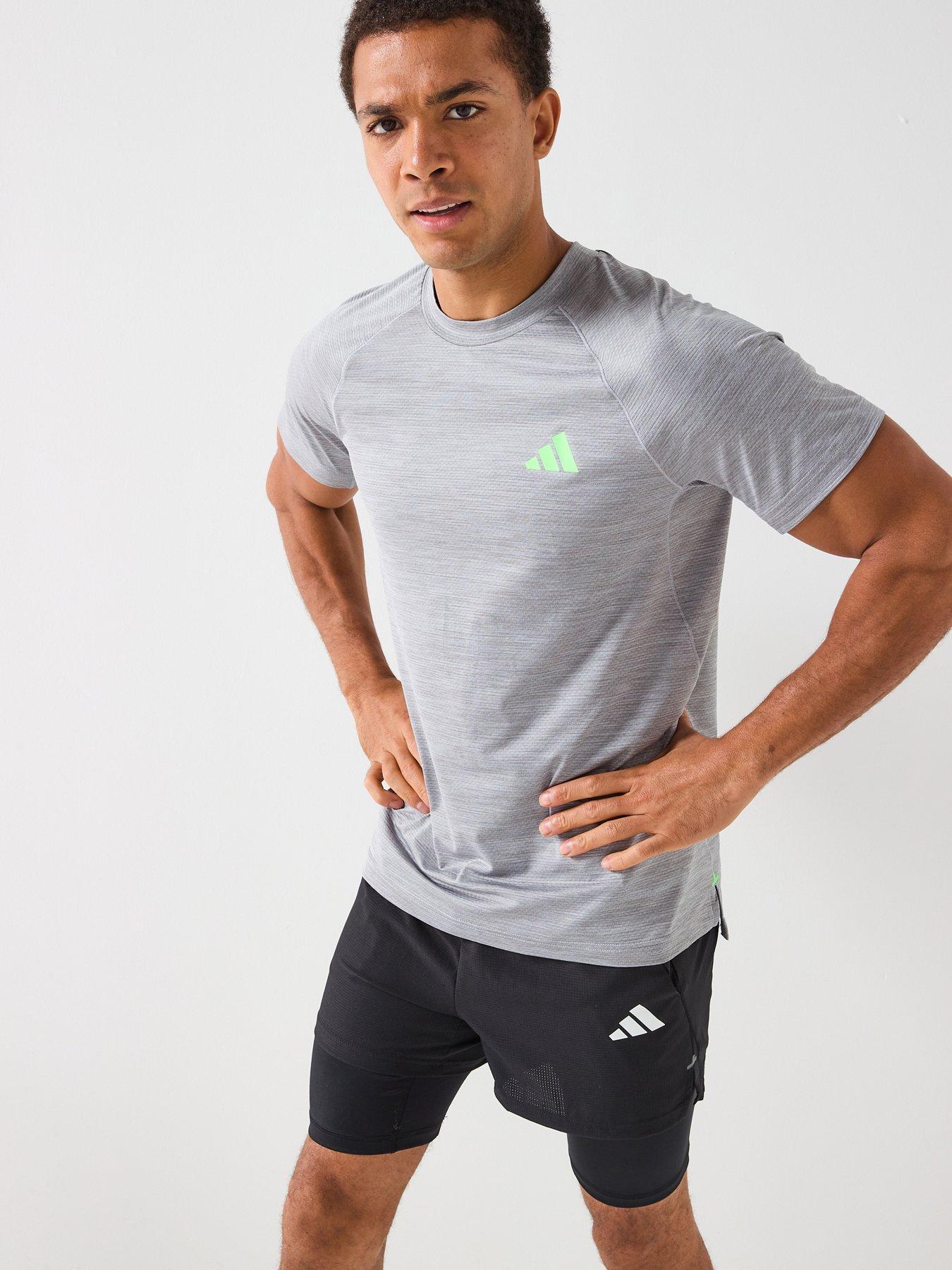 adidas Mens Training Gym T-Shirt - Grey | Very