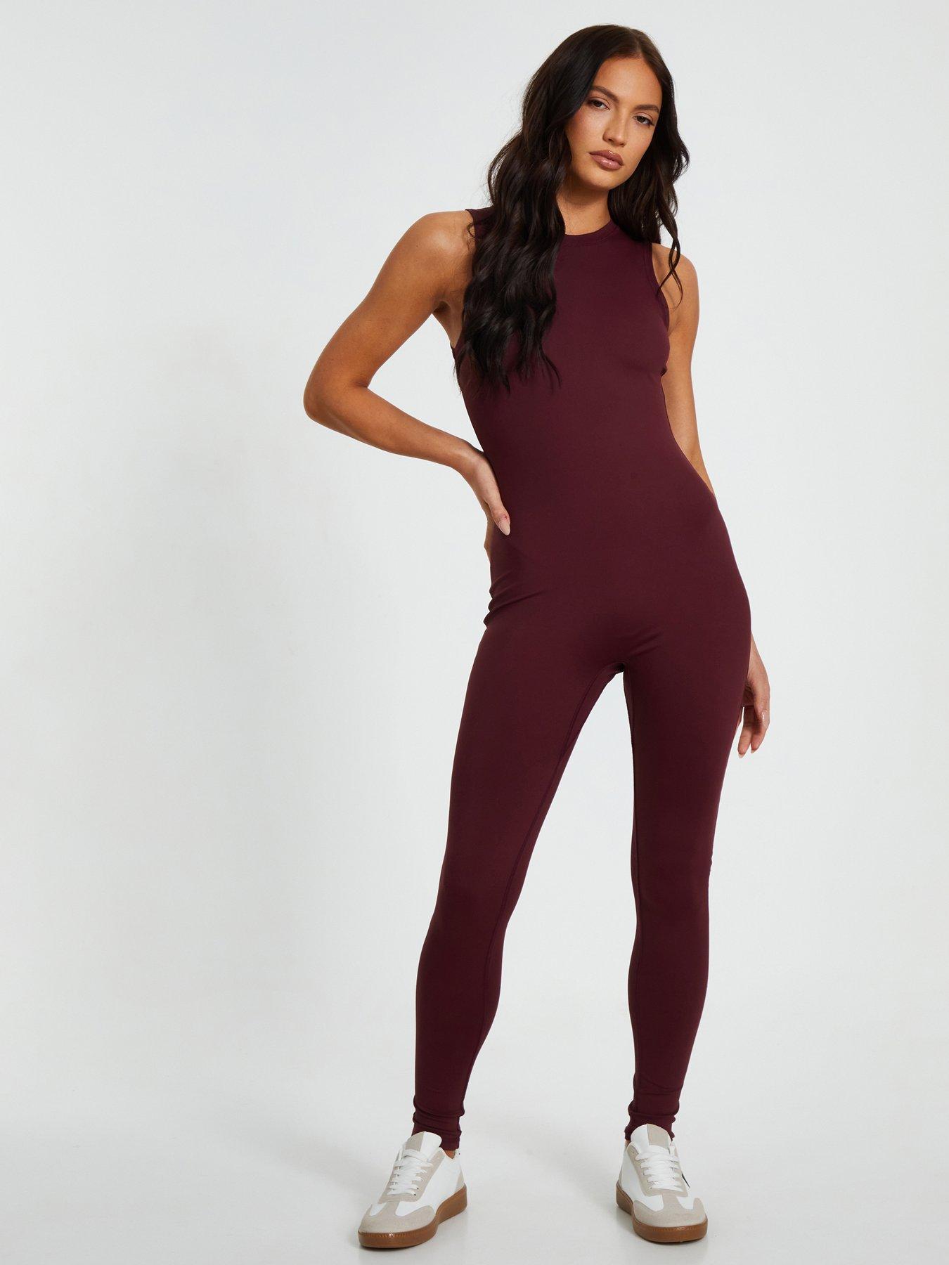 Quiz Dark Red Sleeveless Unitard | Very