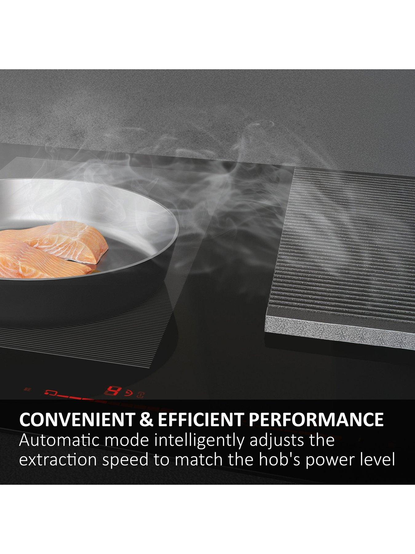 Haier I Dual Series 6 HAIH6IESCF Induction Hob with Extractor, Black | Very