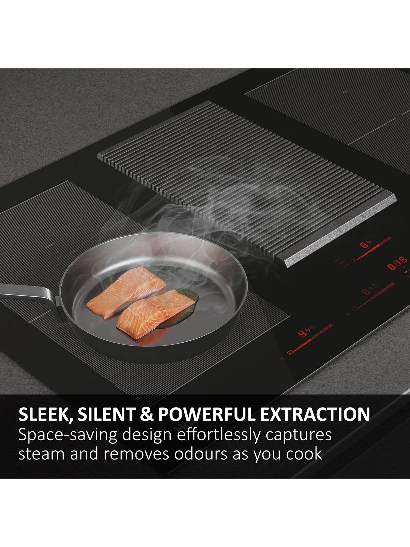 Haier I Dual Series 6 HAIH6IESCF Induction Hob with Extractor, Black | Very