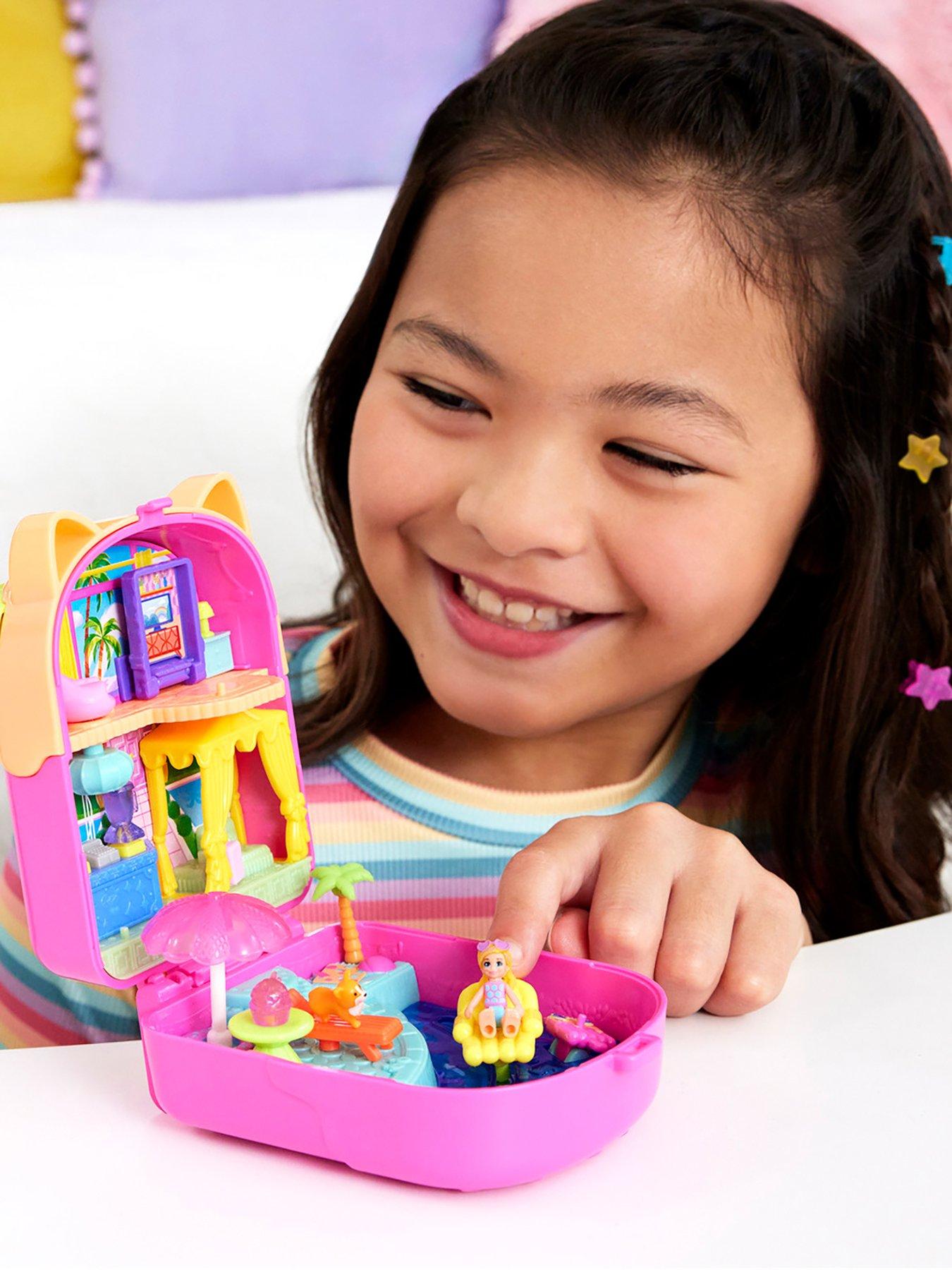 Polly Pocket Kitty Popsicle Resort Compact Playset with 1 Micro Doll ...