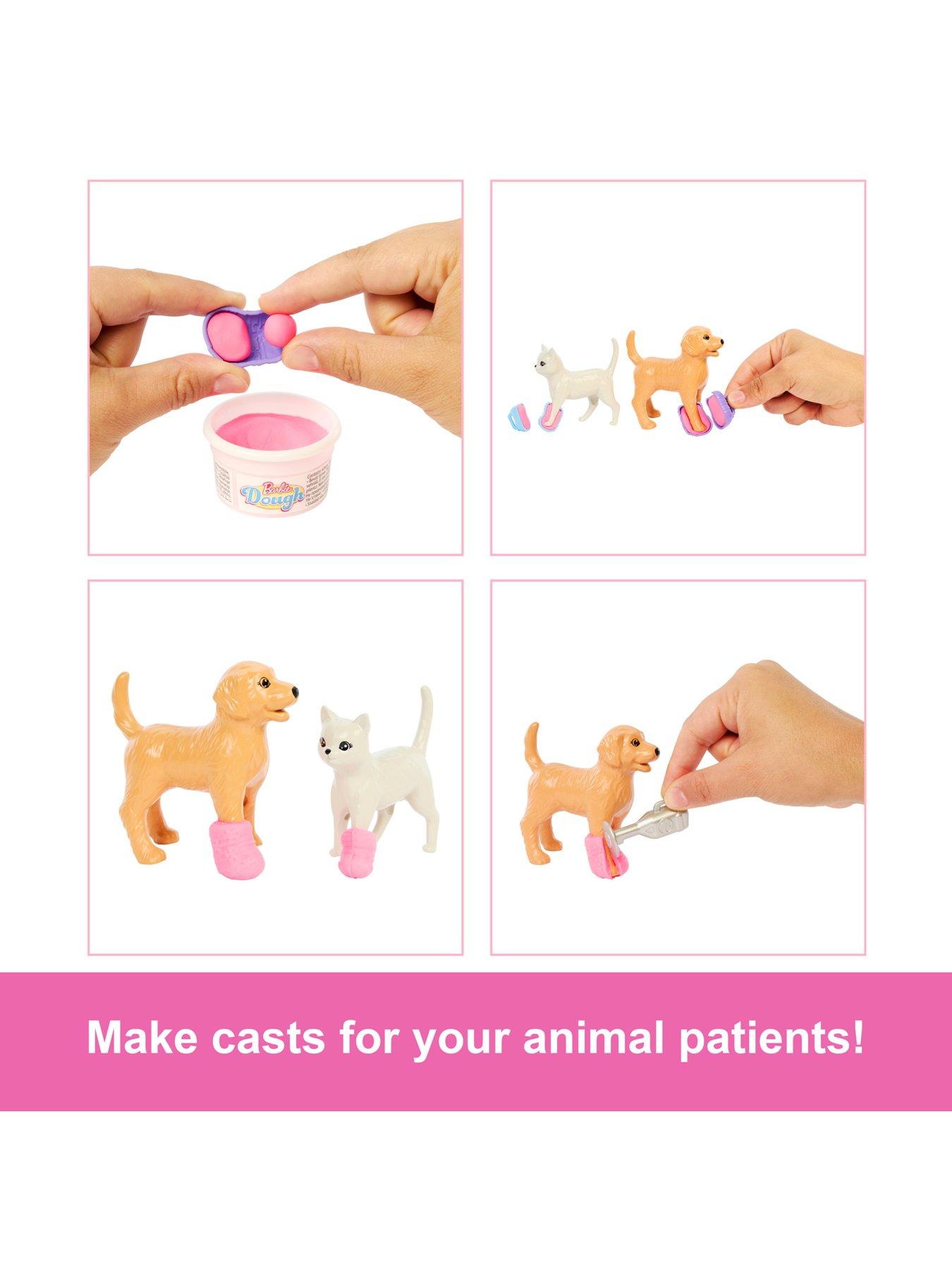 Barbie Fast Cast Veterinarian Clinic Playset with Pink Colored Hair ...