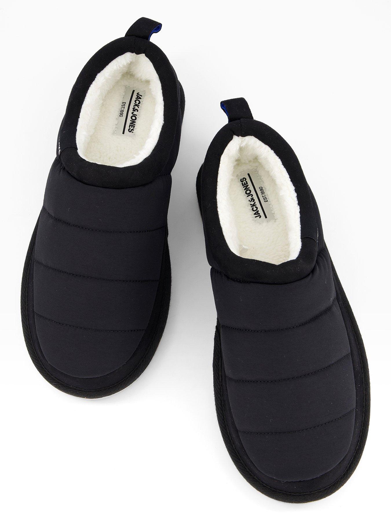 Jack & Jones Padded Mule Slipper - Dark Grey | Very