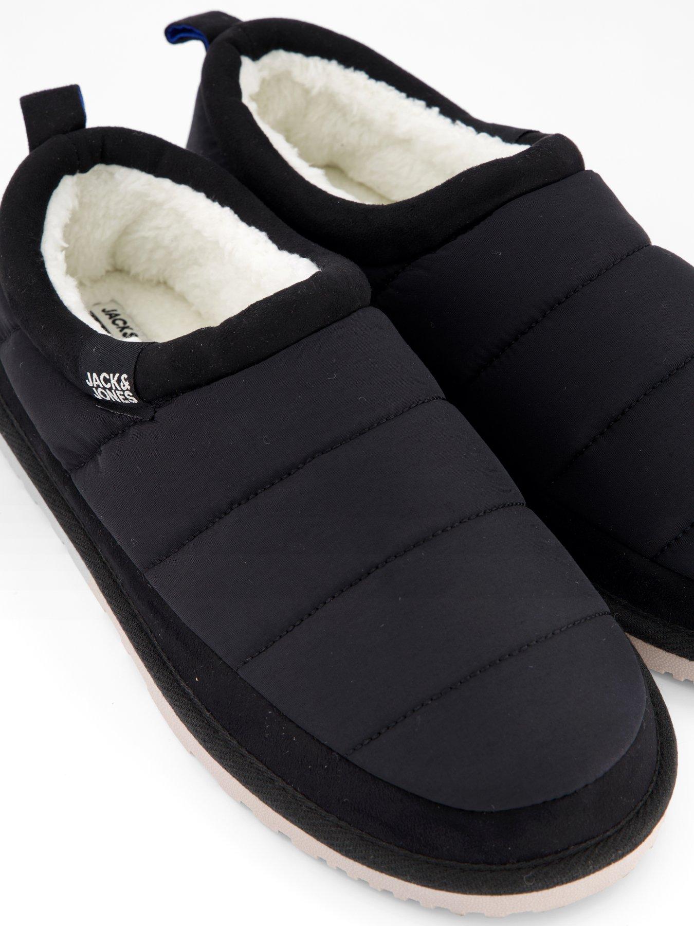 Jack & Jones Padded Mule Slipper - Dark Grey | Very