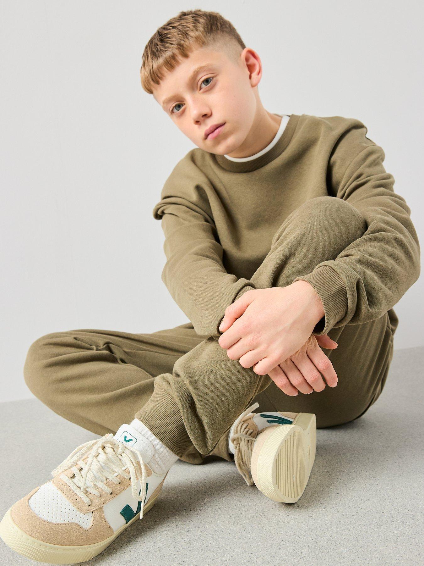 The Very Collection Boys Sweatshirt And Jogger Set - Khaki | Very