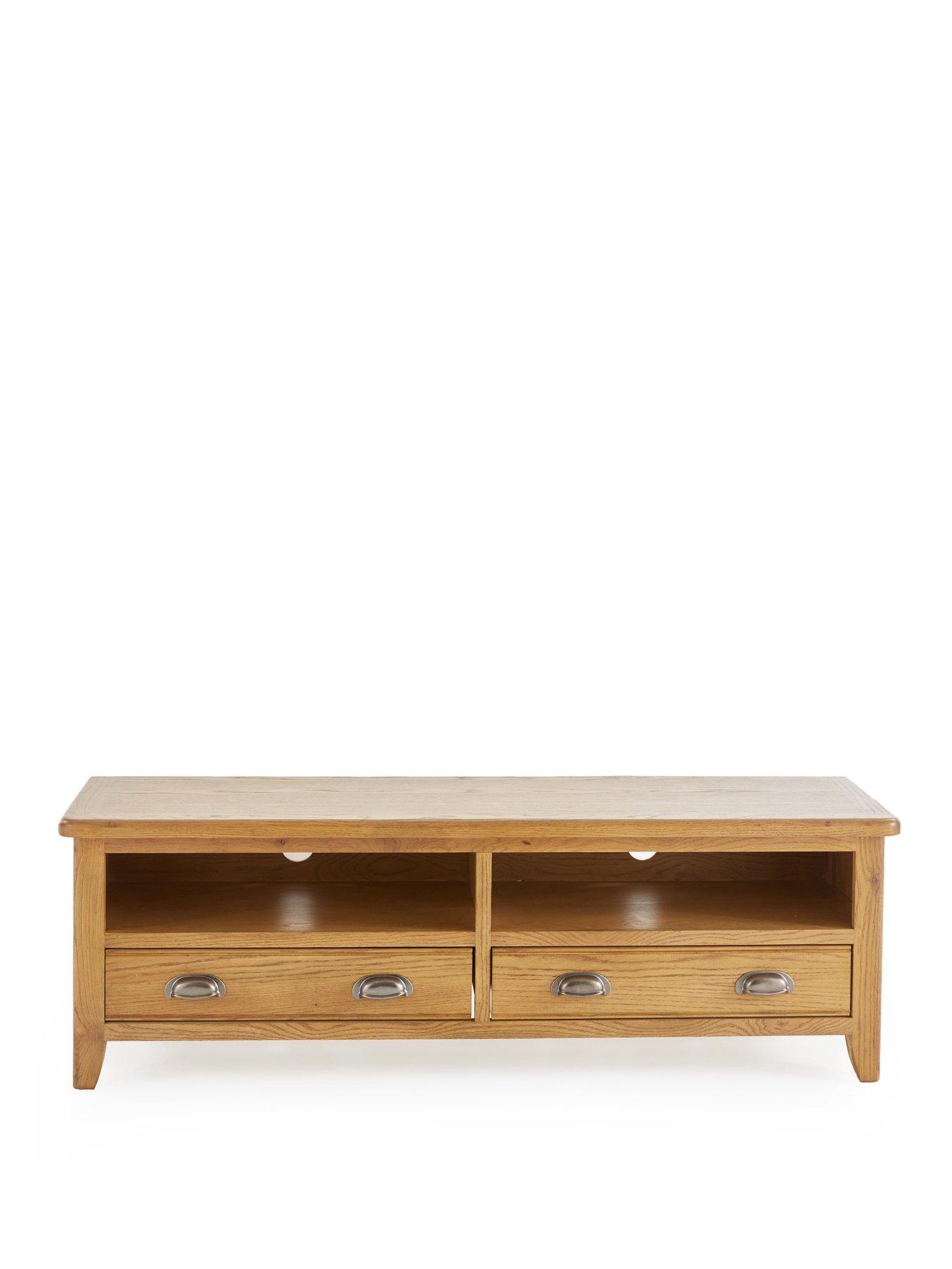 The Very Collection Woodland Large TV Unit - Oak - fits up to 55 inch ...
