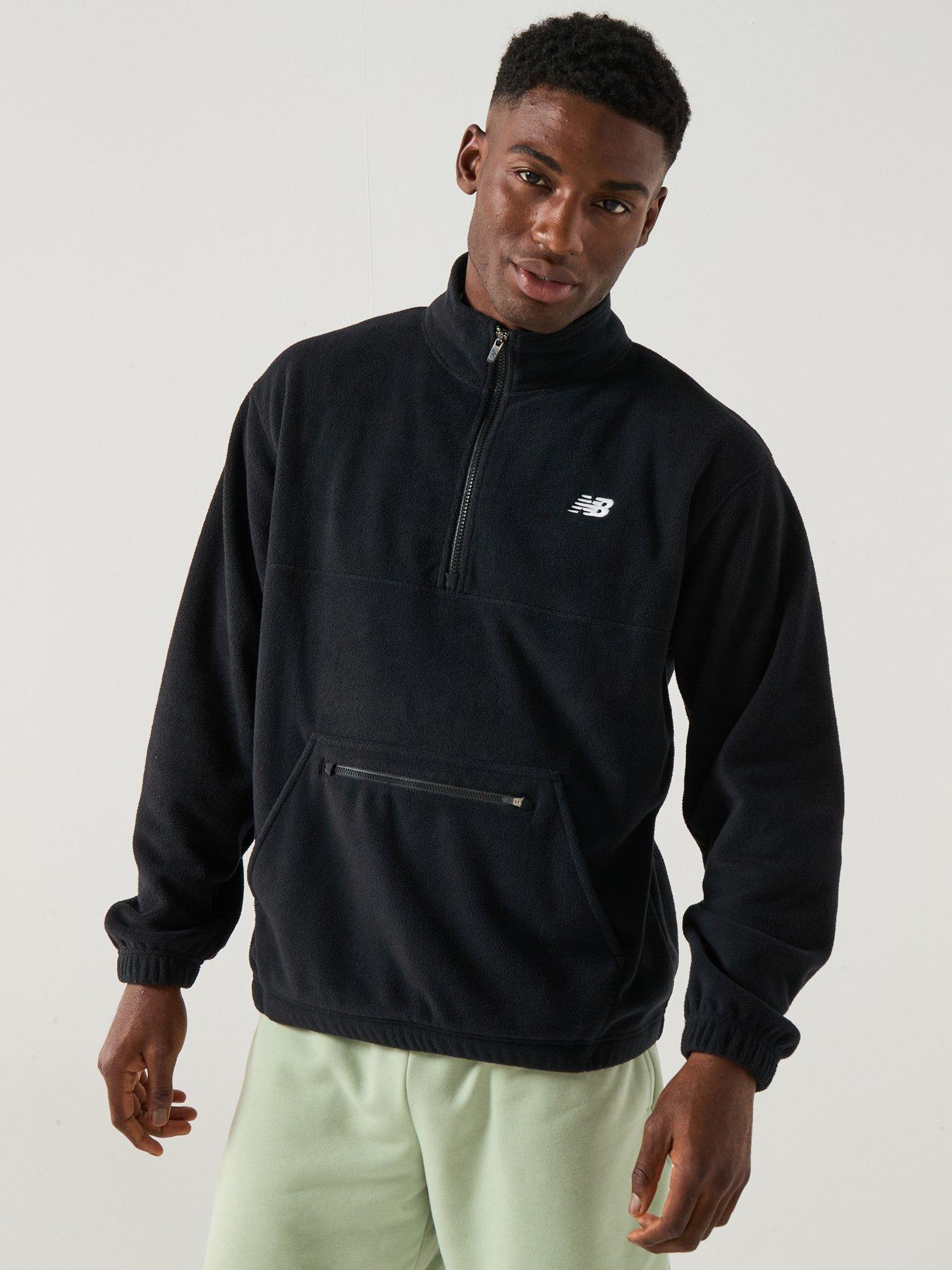 New Balance Mens Polar Fleece 1/2 Zip - Black | Very