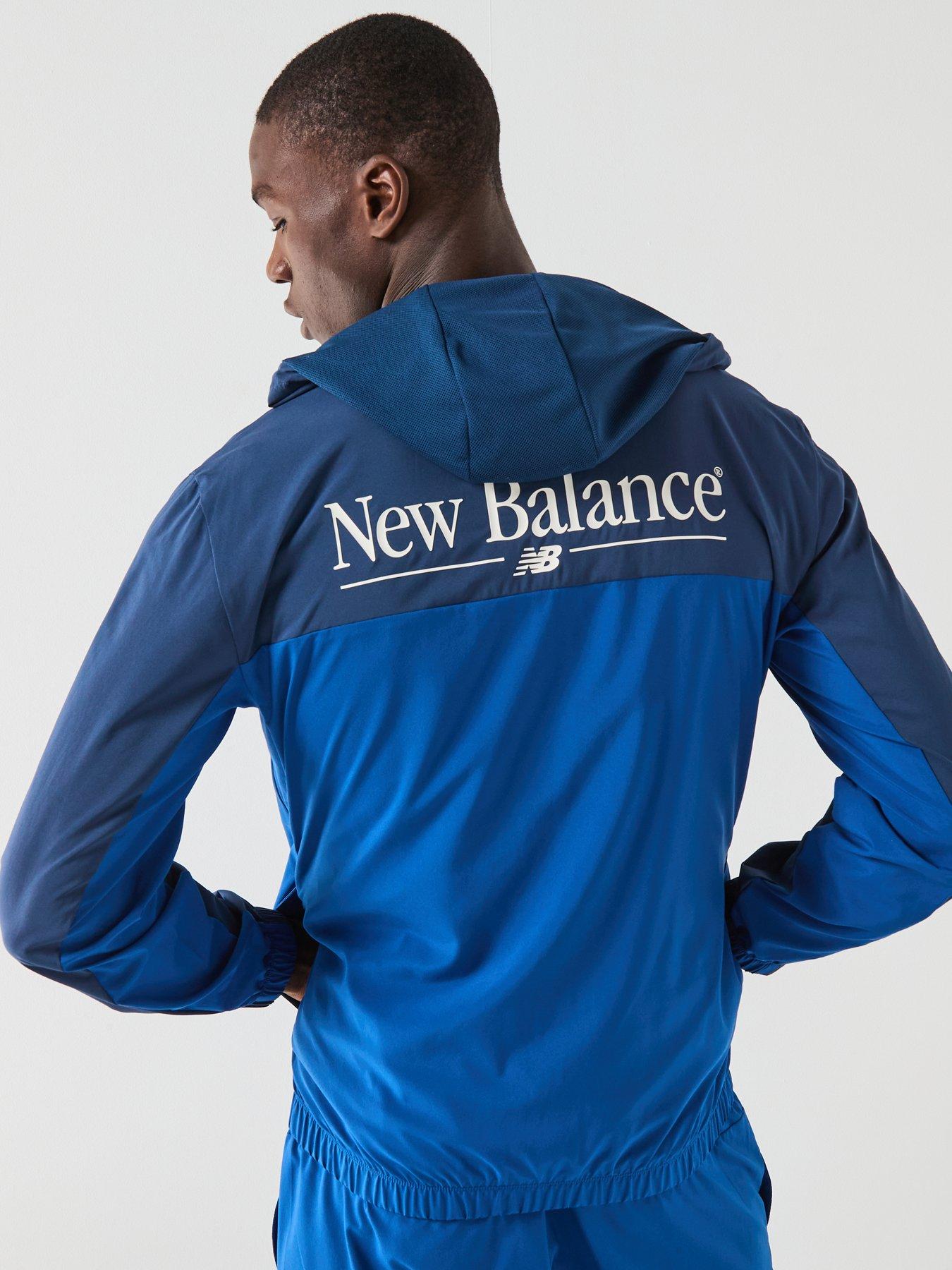 New Balance Mens Reimagined Woven Graphic Jacket - Blue | Very