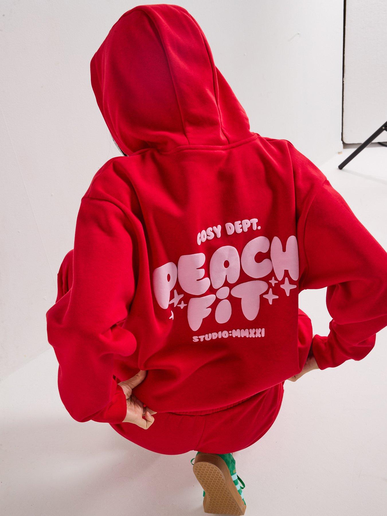 Peach Fit Womens Cosy Dept Hoodie - Red | Very