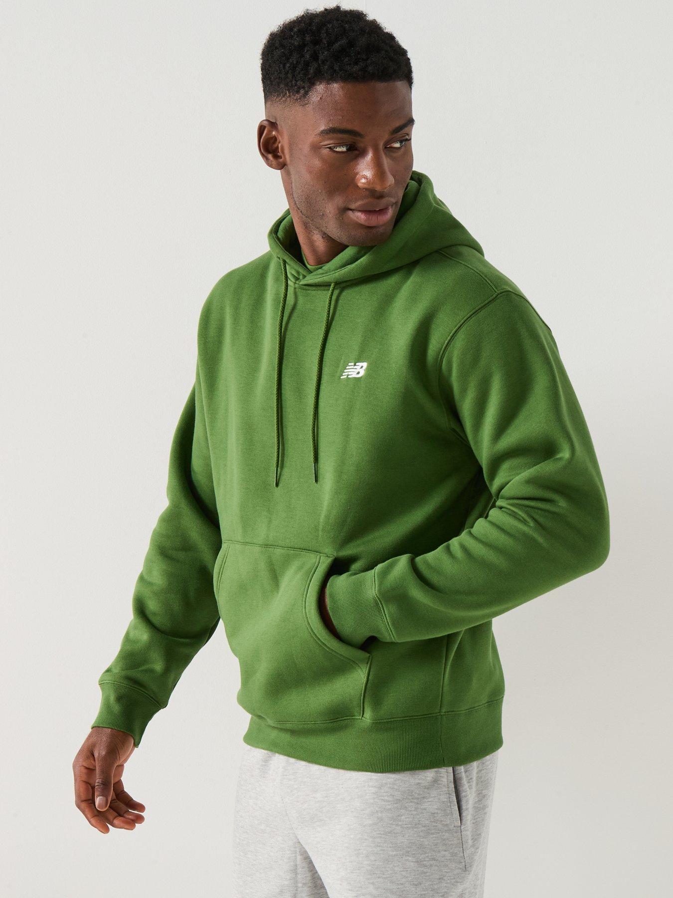 New Balance Mens Sports Essentials Fleece Hoodie - Green | Very