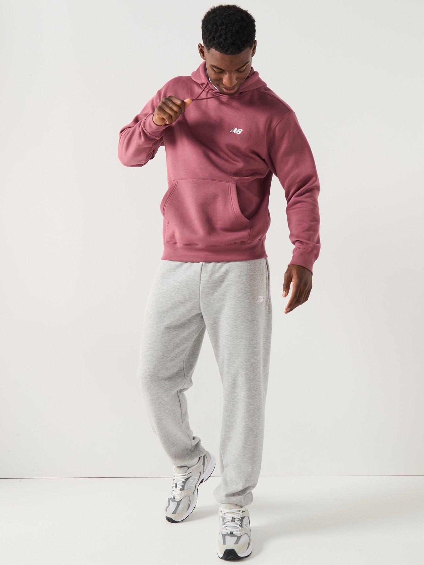 New Balance Mens Sports Essential Fleece Hoodie - Burgundy | Very