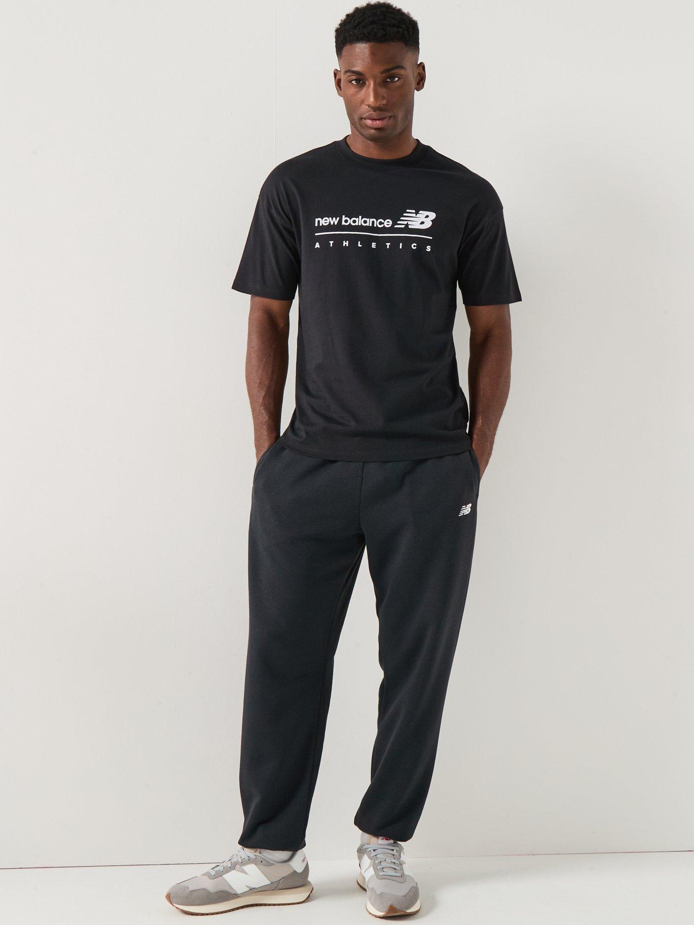 New Balance Mens Linear Graphic T-Shirt - Black | Very