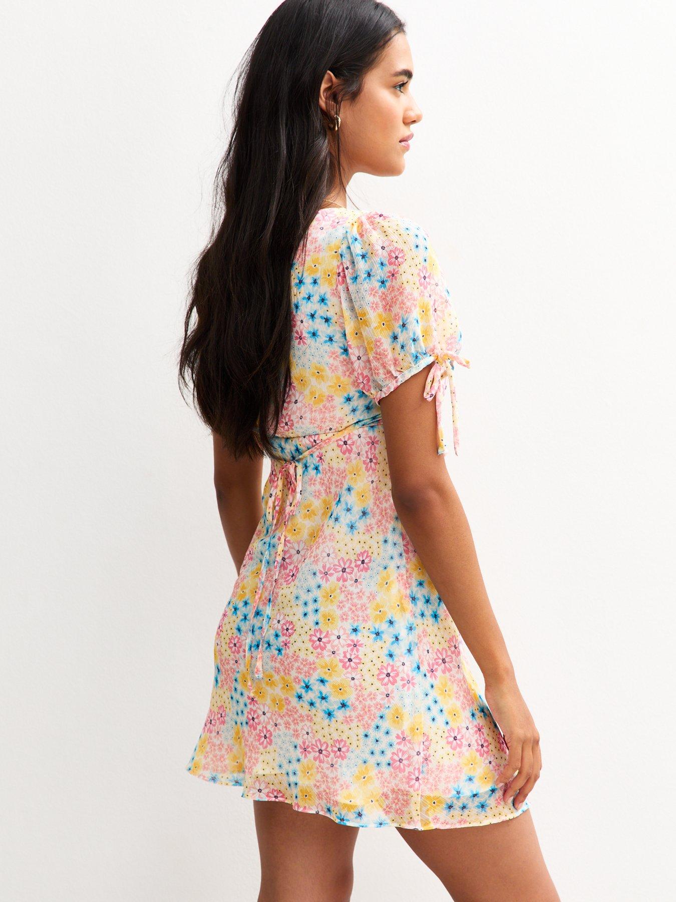 New Look Floral Print Mini Dress - Pink | Very