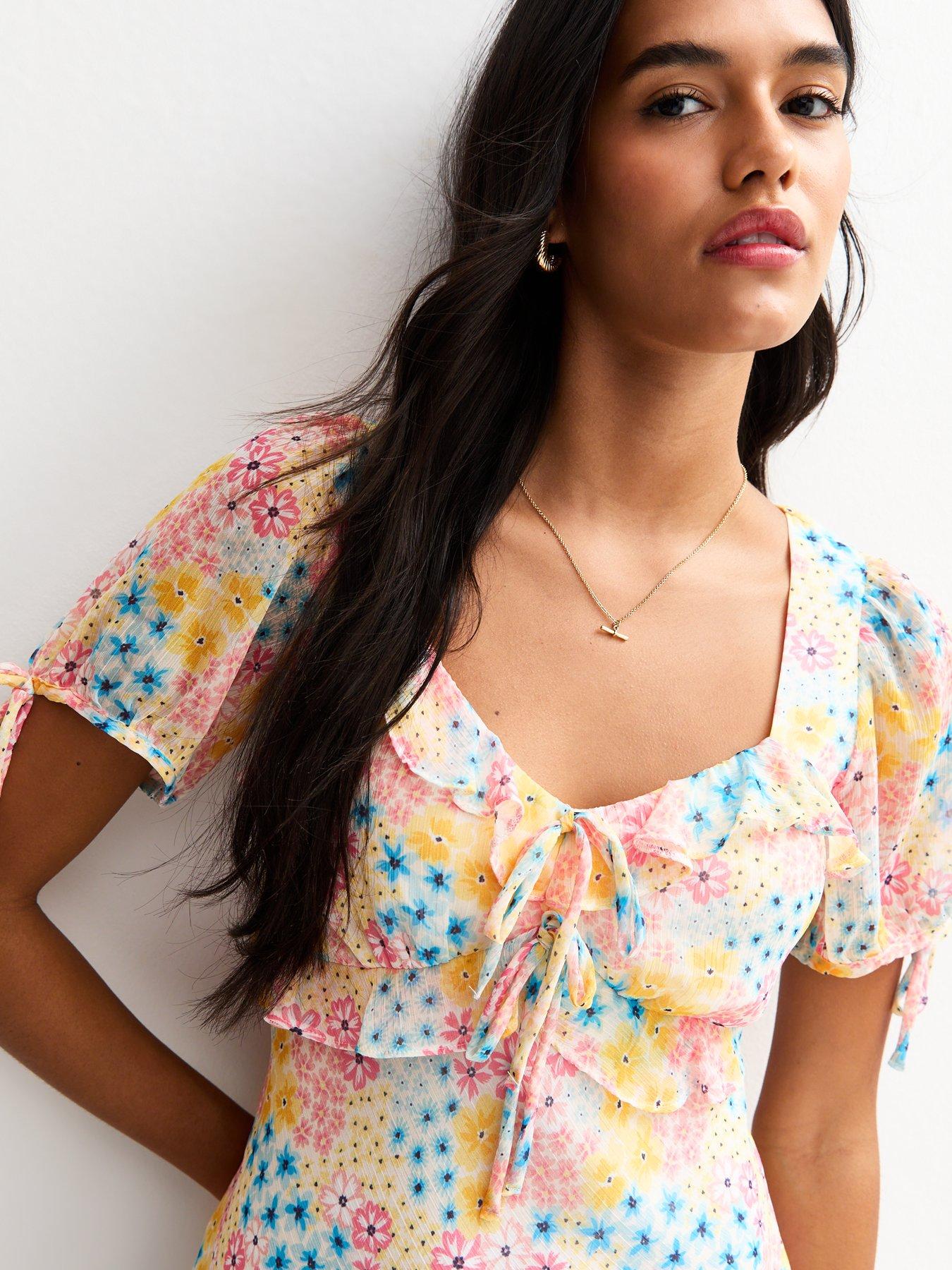 New Look Floral Print Mini Dress - Pink | Very