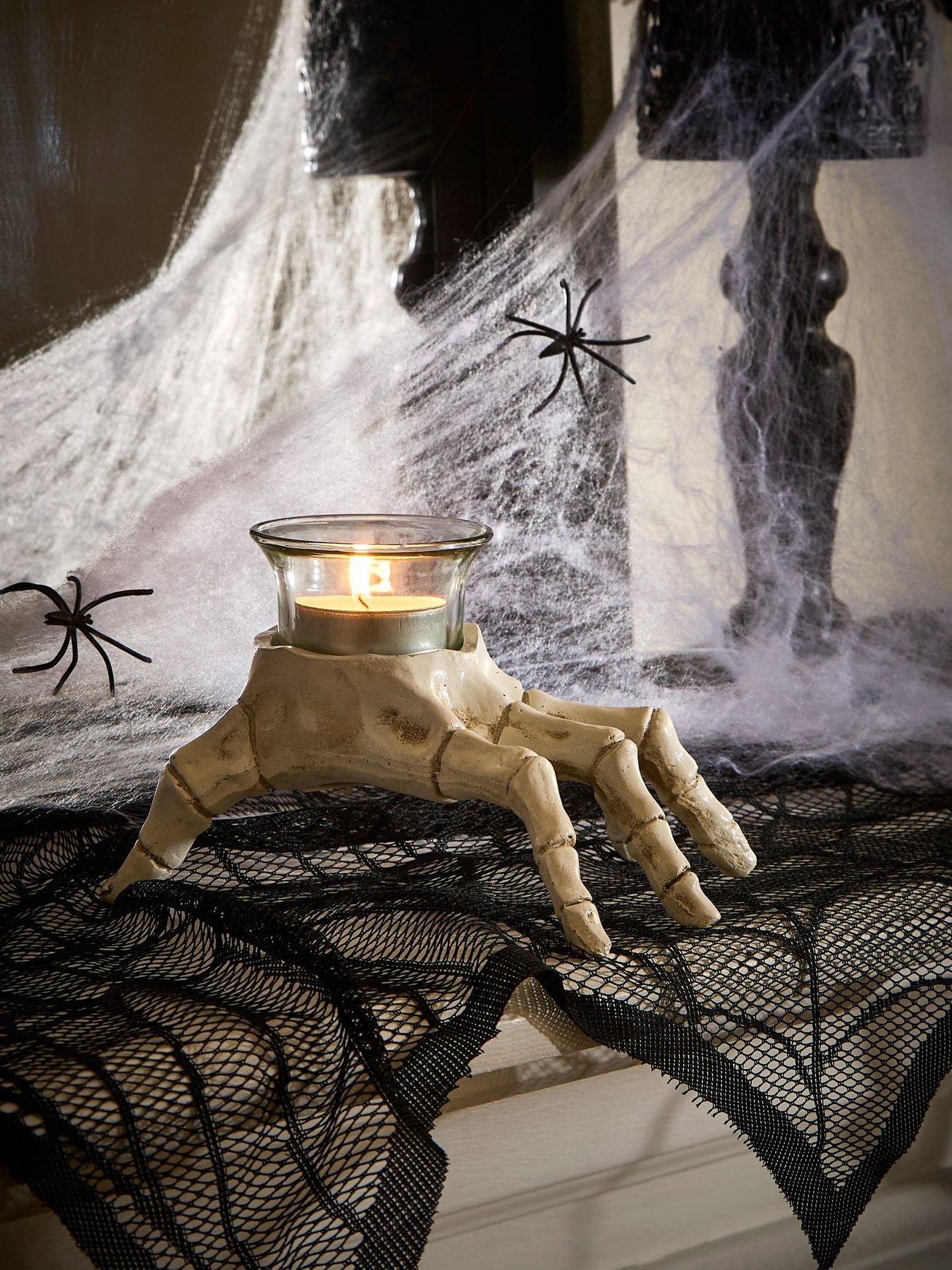 Hocus Pocus Skeleton Hand Tea Light Holder Halloween Decoration | Very