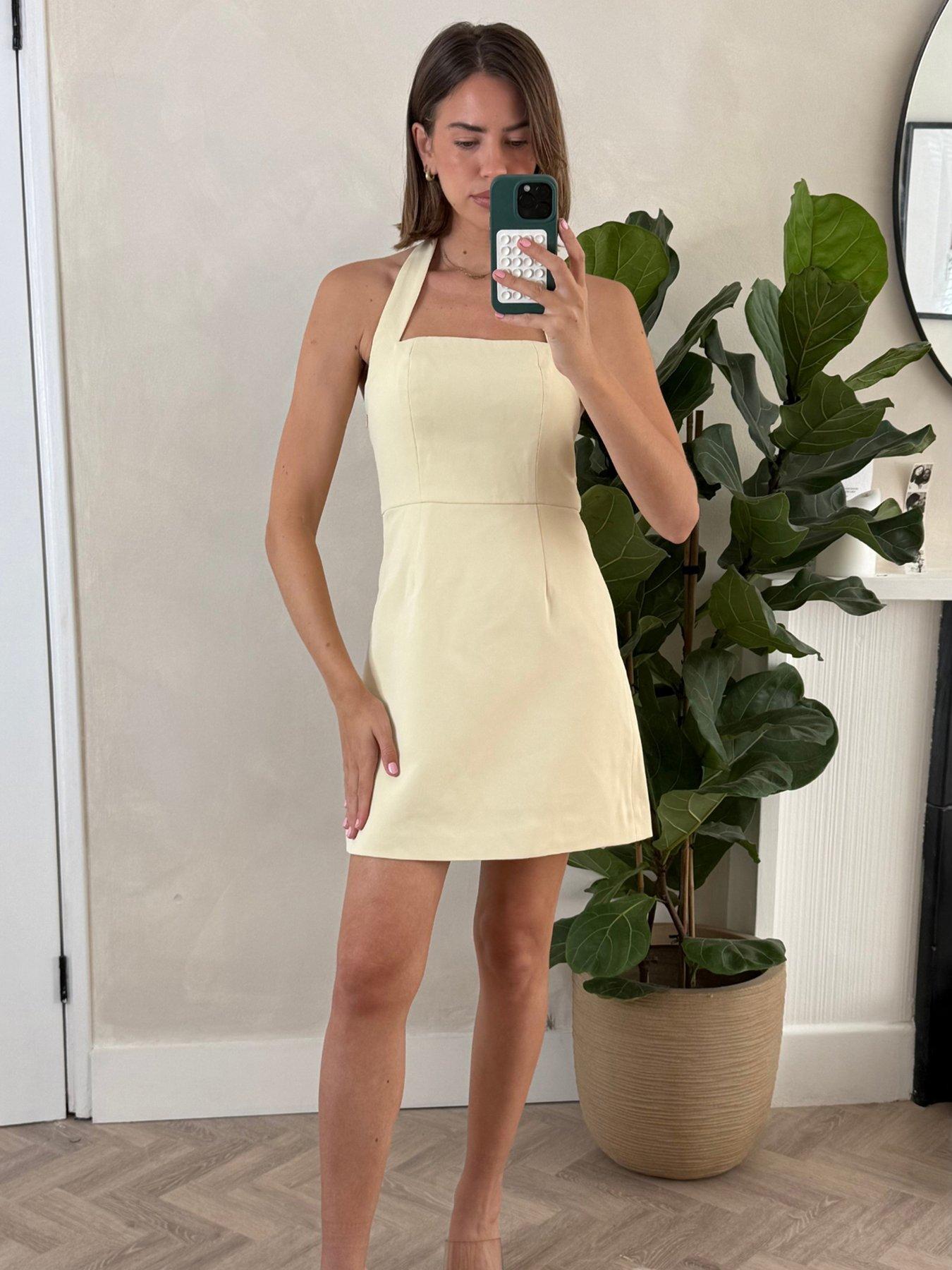 Style Cheat Halter Mini Dress - Yellow | Very