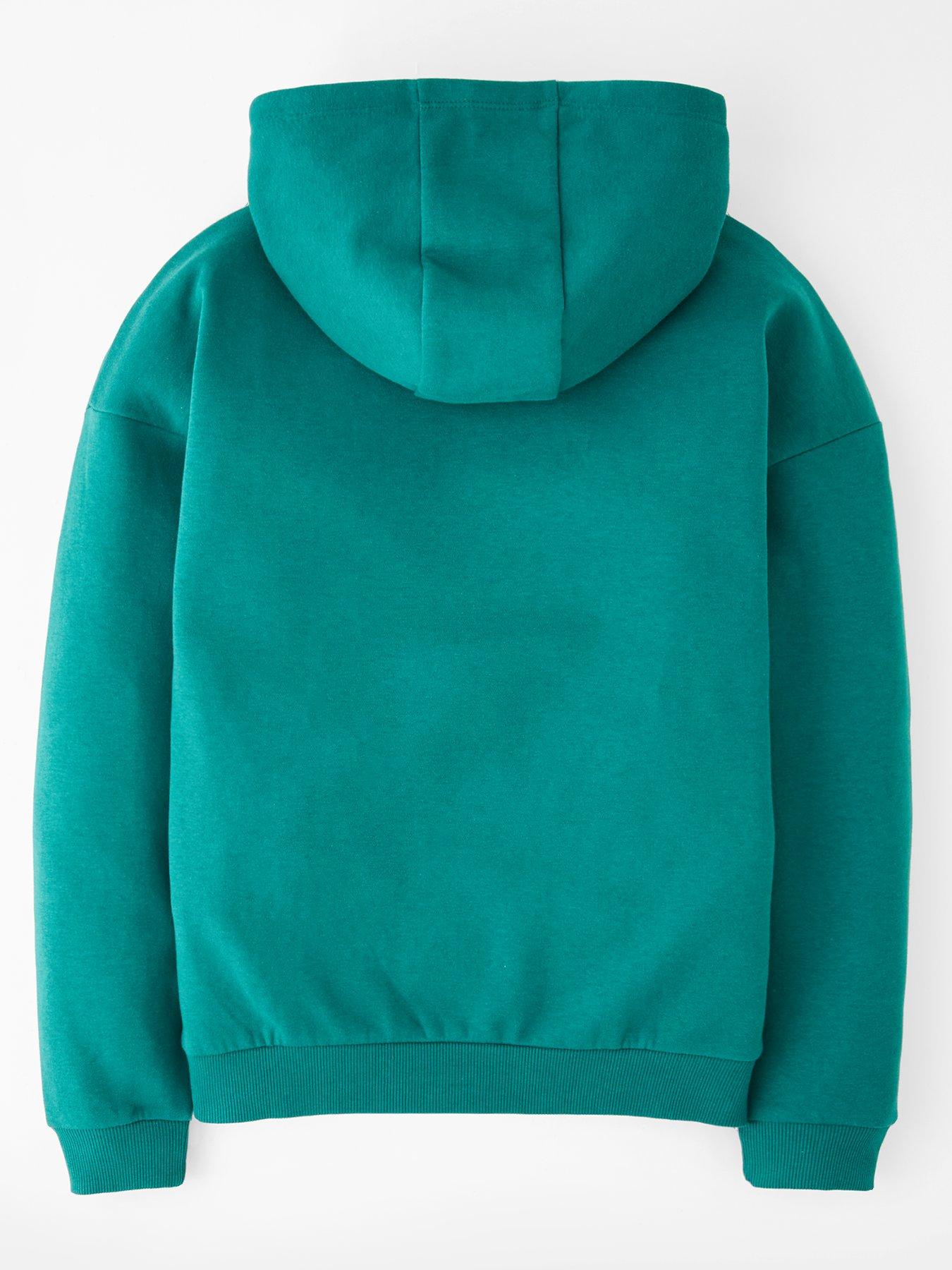 The Very Collection Boys Drop Shoulder Monte Carlo Hoodie - Green | Very
