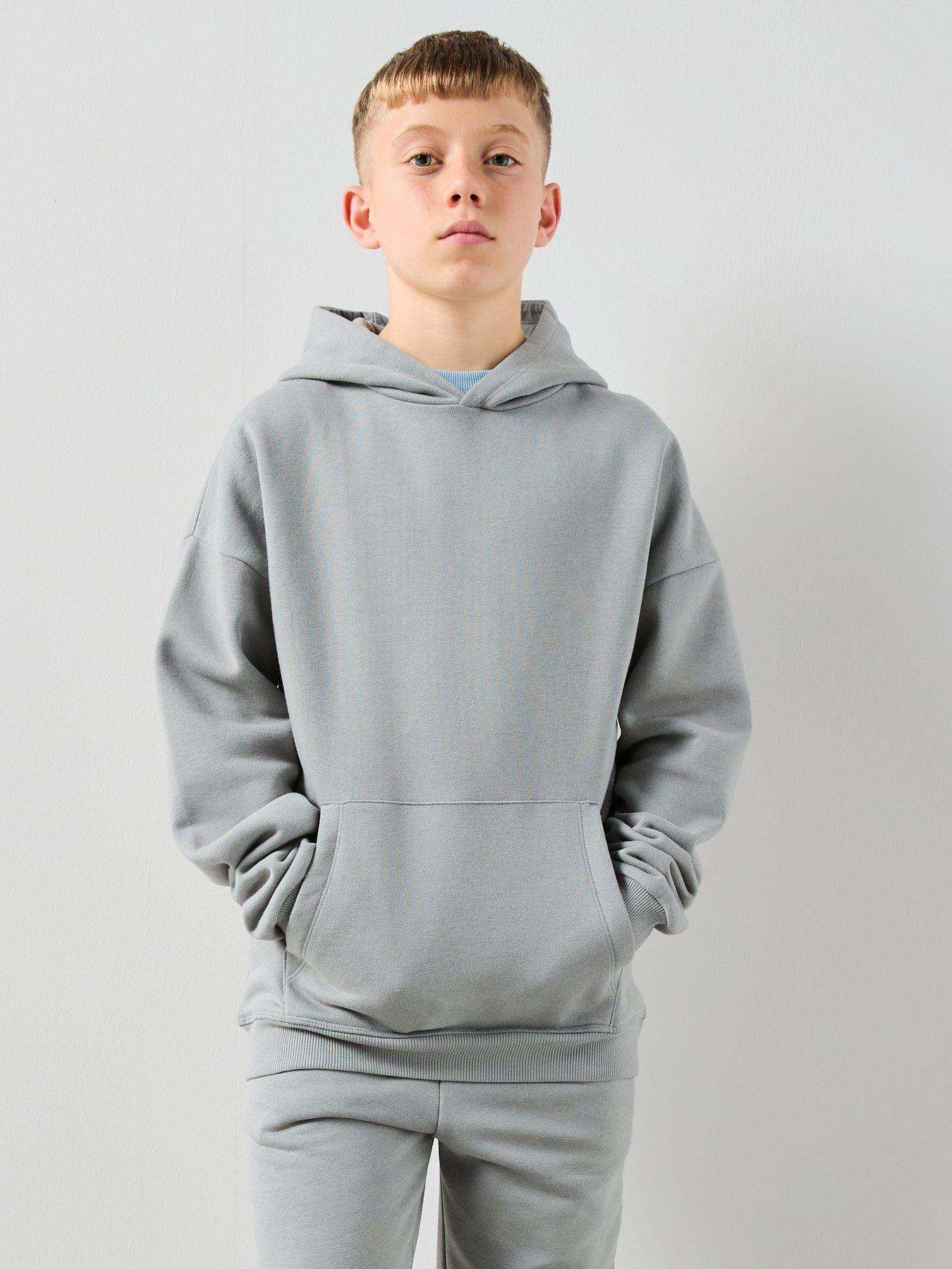 The Very Collection Boys Drop Shoulder Hoodie And Jogger Set - Grey | Very