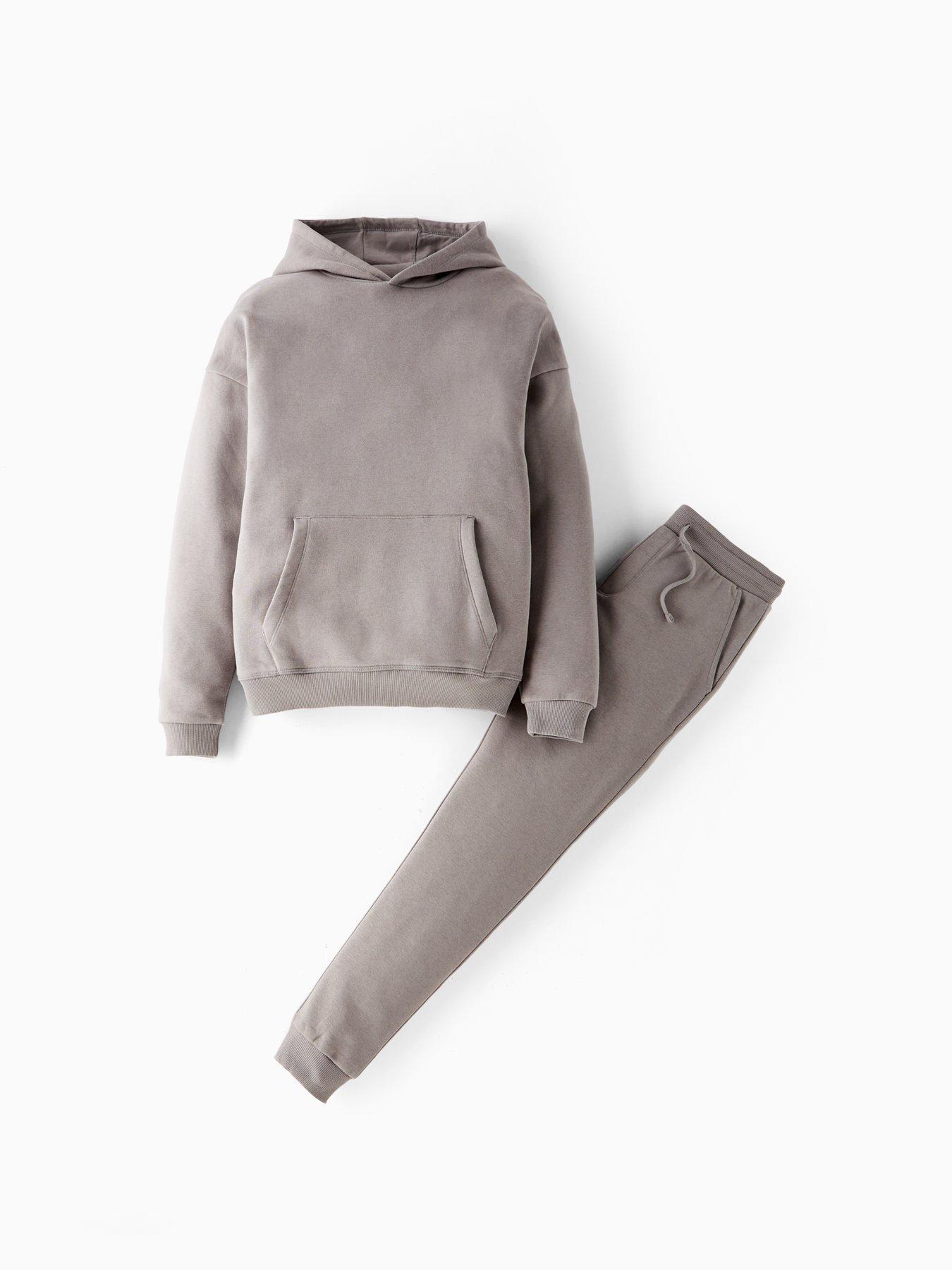 The Very Collection Boys Drop Shoulder Hoodie And Jogger Set - Grey | Very