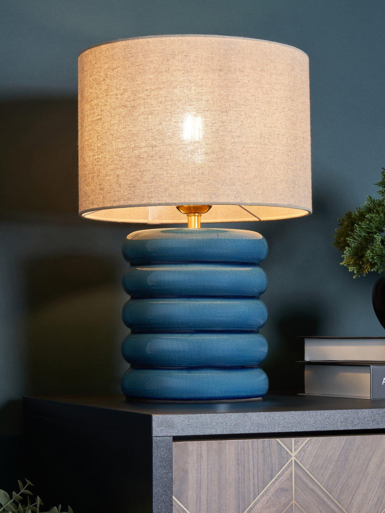 BHS Flump Crackle Glaze Ceramic Table Lamp | Very