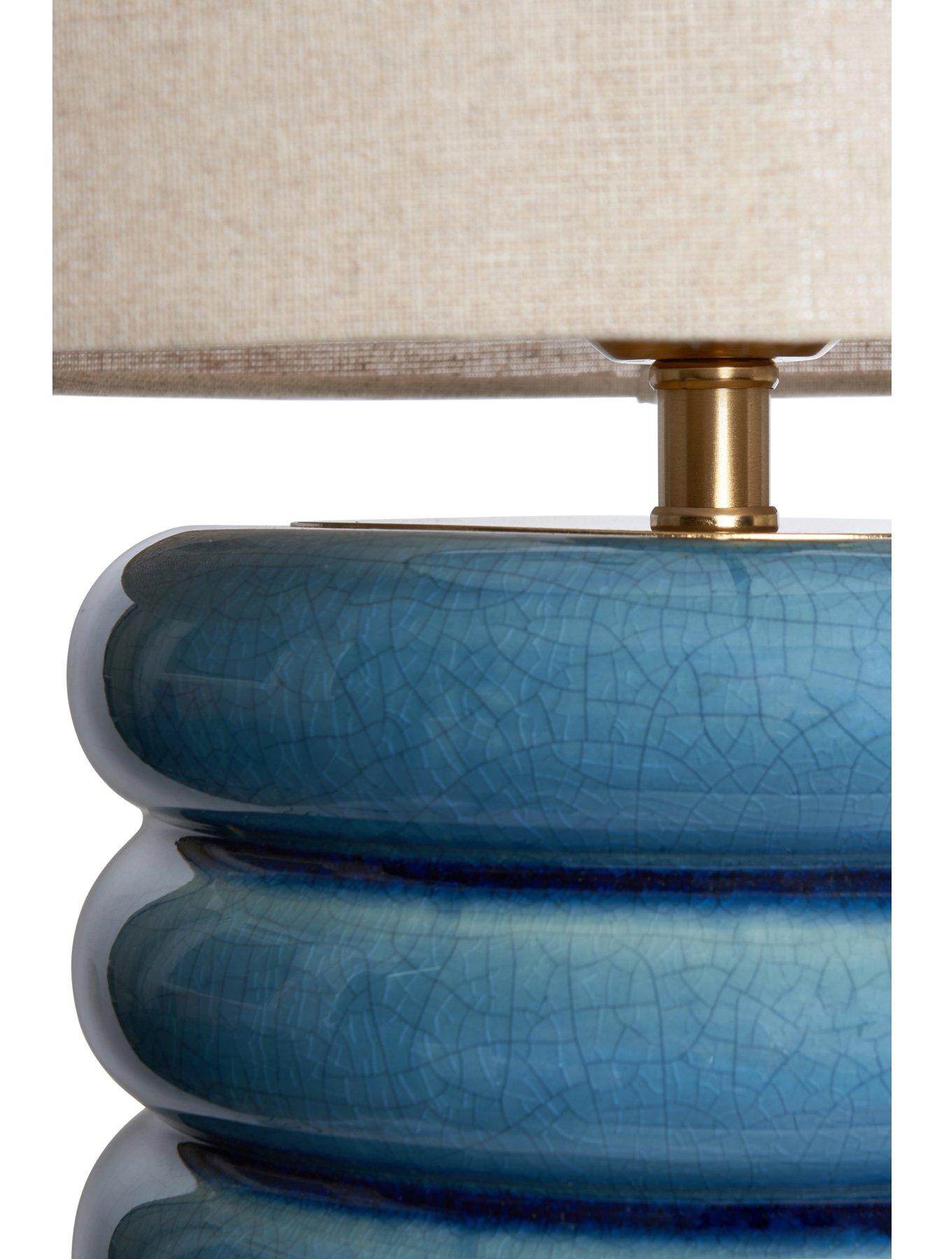 BHS Flump Crackle Glaze Ceramic Table Lamp | Very