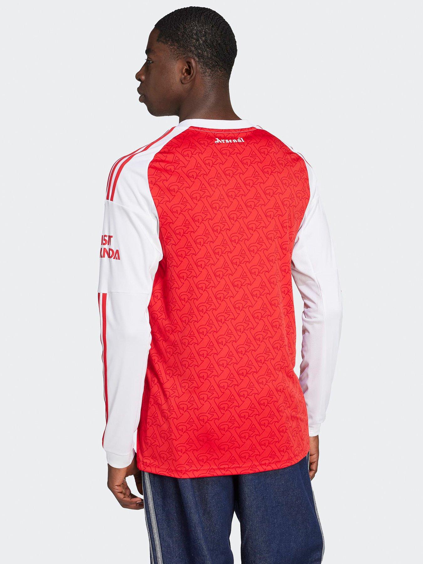 adidas Arsenal Mens 25/26 Home Long Sleeve Stadium Replica Shirt - Red ...