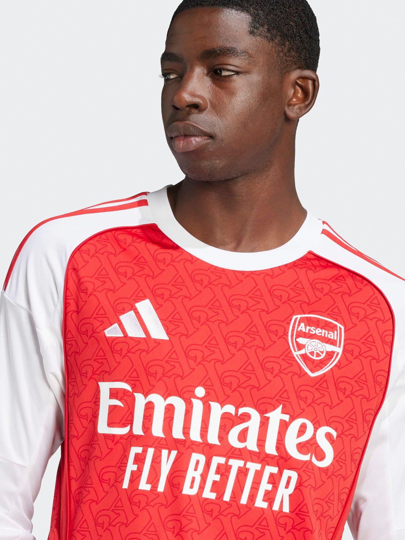 adidas Arsenal Mens 25/26 Home Long Sleeve Stadium Replica Shirt - Red ...