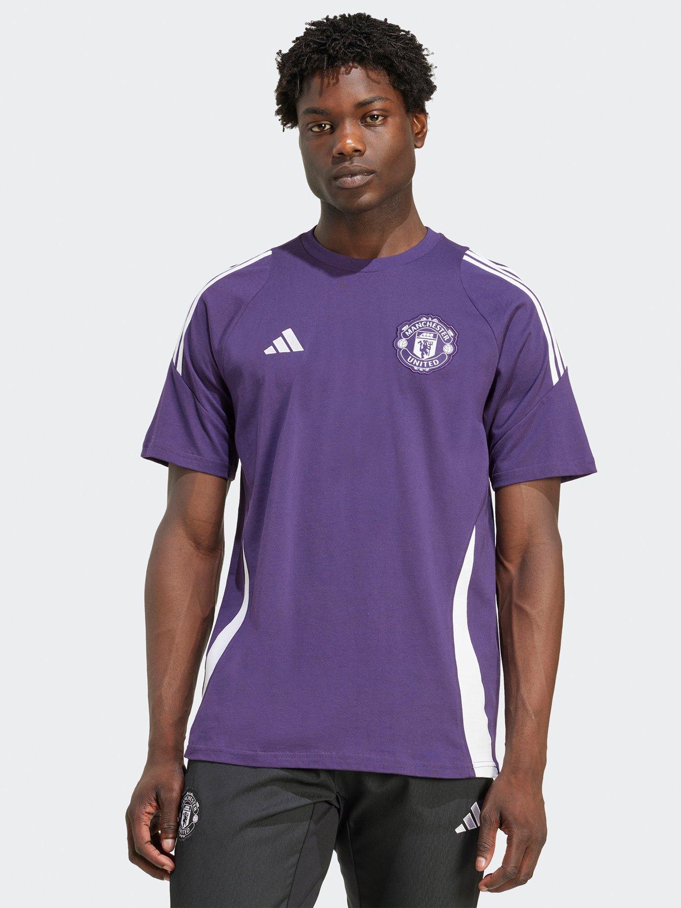 adidas Mens Manchester United Training Tee - Purple | Very
