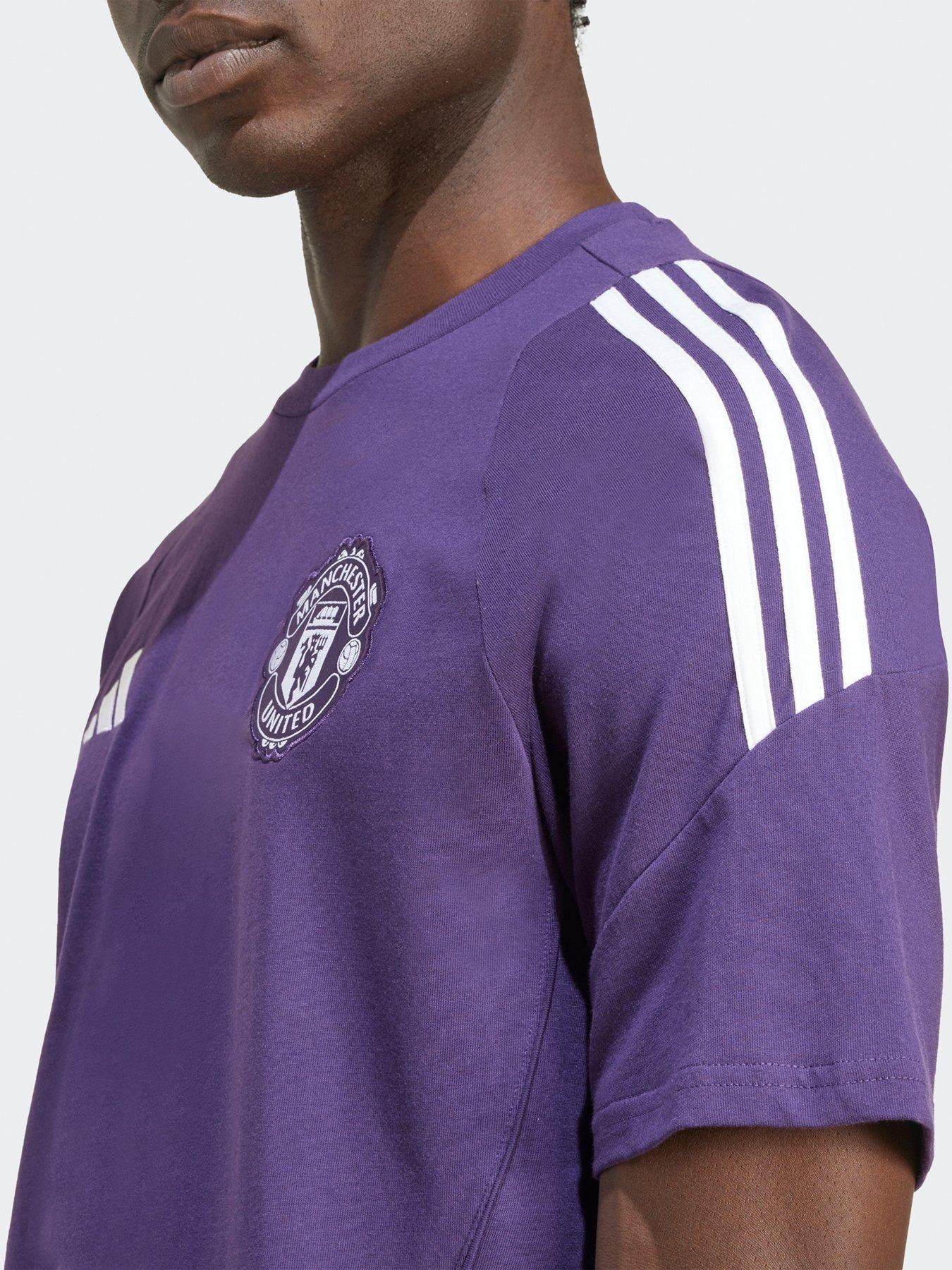 adidas Mens Manchester United Training Tee - Purple | Very