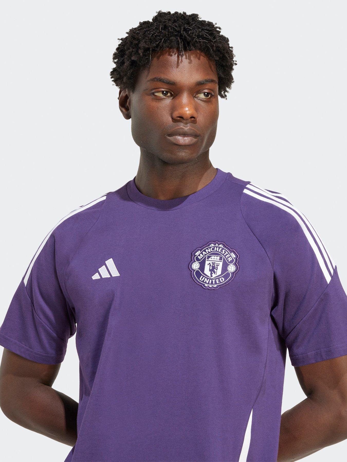 adidas Mens Manchester United Training Tee - Purple | Very