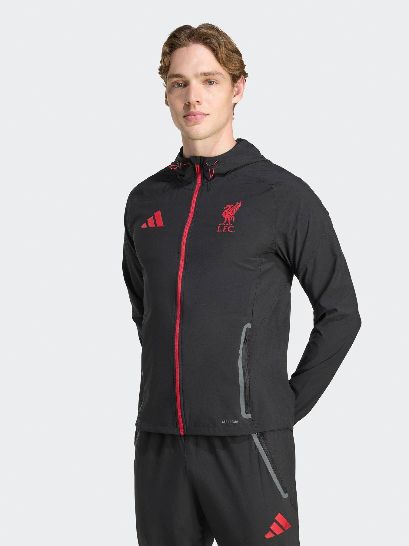 adidas Mens Liverpool Vis Tech Hoodie - Black | Very
