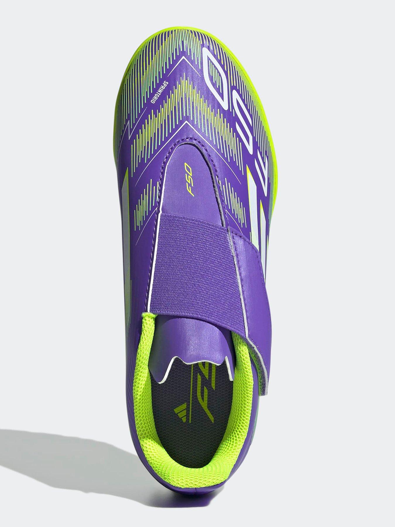 adidas Junior F50 Club Velcro Astro Turf Football Boots - Purple | Very
