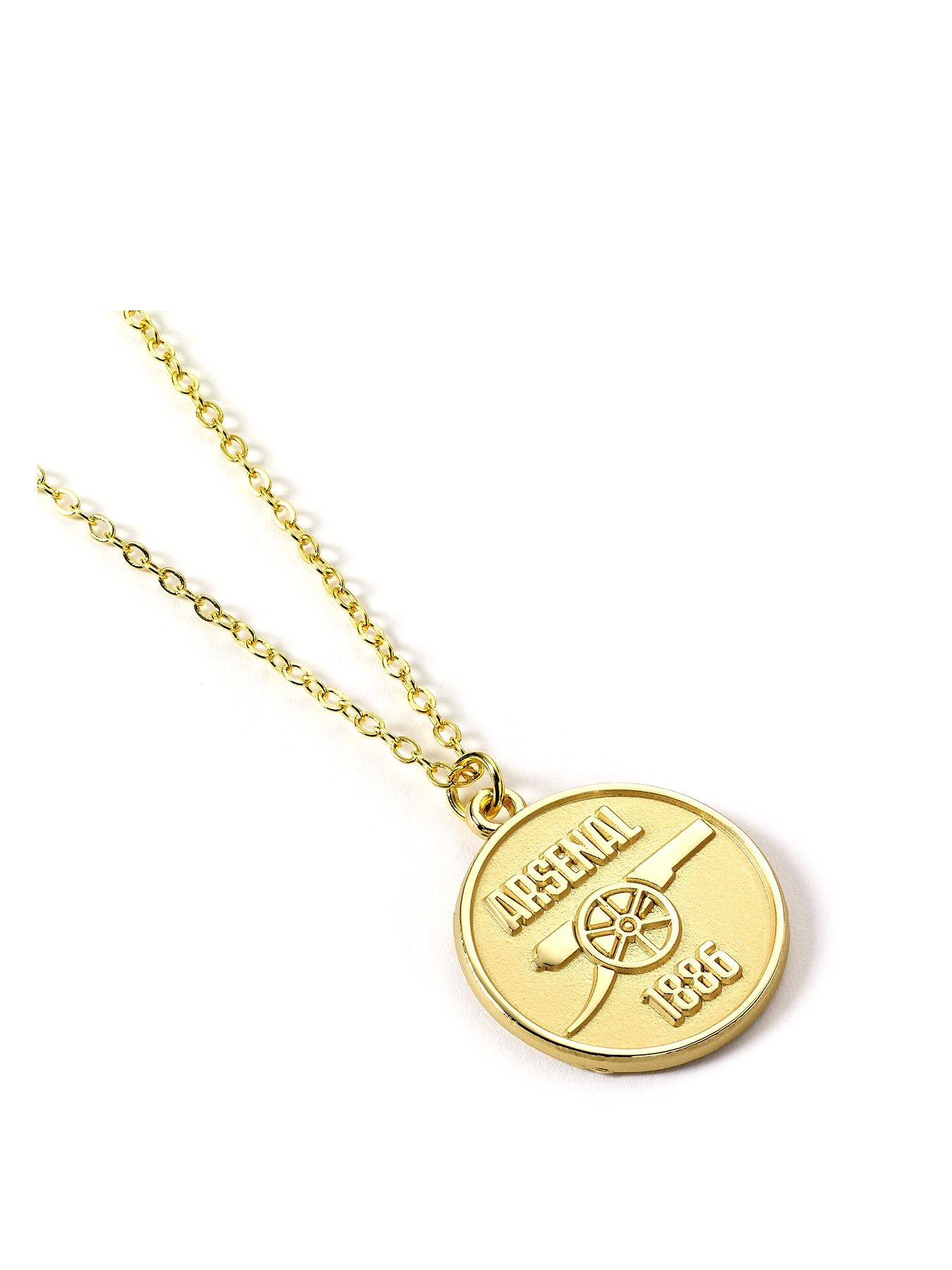 Arsenal Football Club Gold tone Crest Necklace | Very