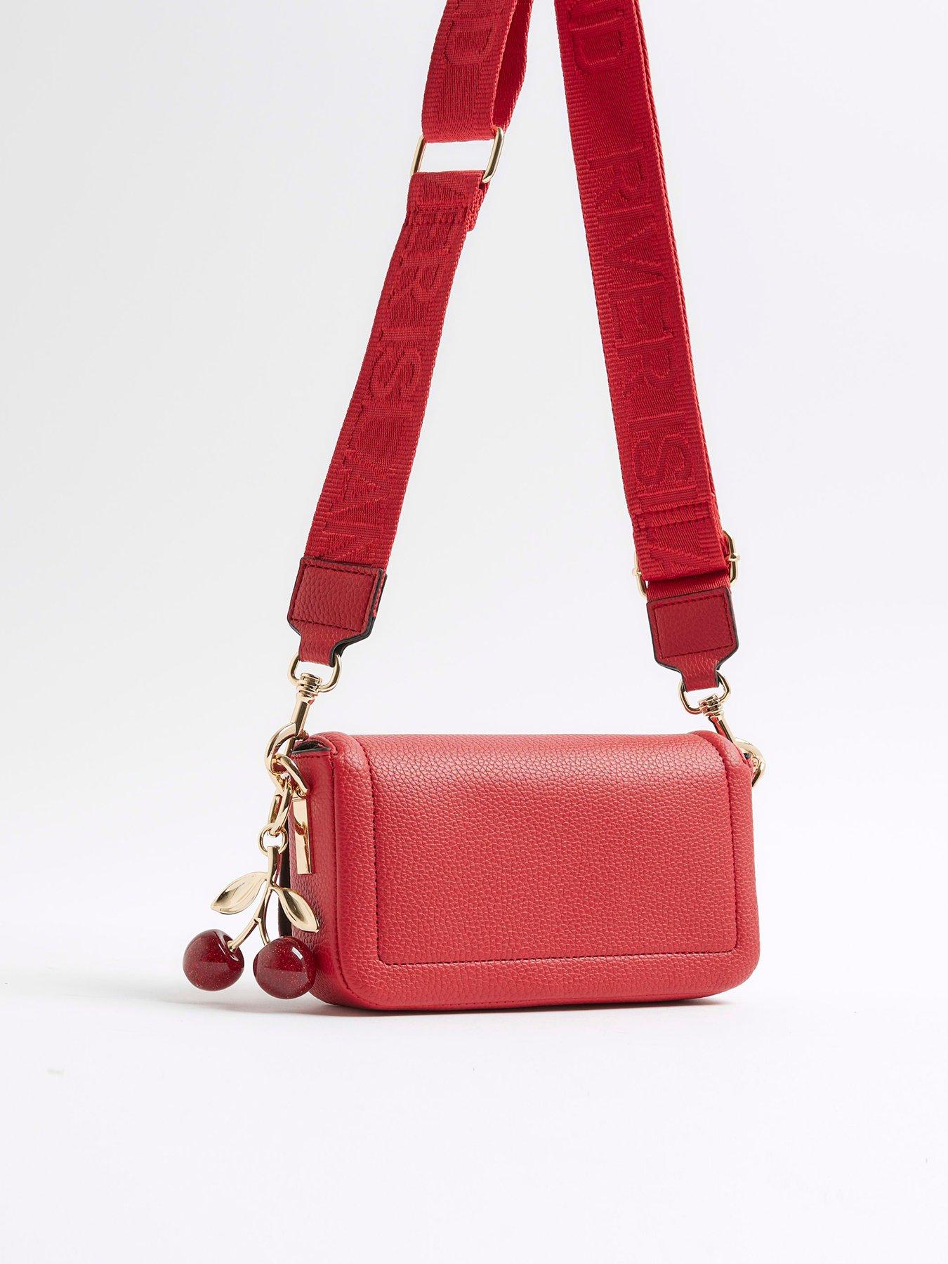 River Island Embossed Flap Bag - Red | Very