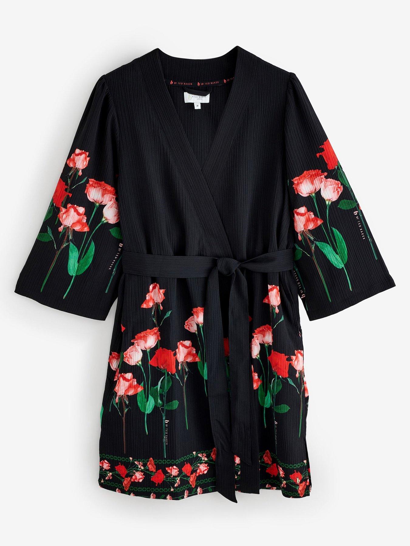 B By Ted Baker Ted Baker May Roses Robe - Black | Very