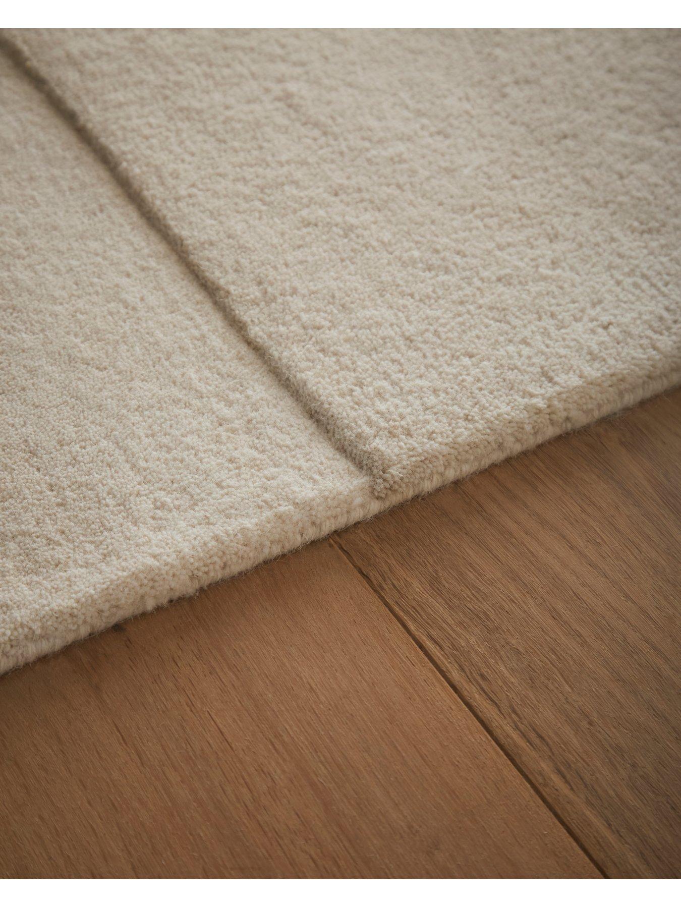 The Very Collection Sculpted Wool Rock Rug Cream Very