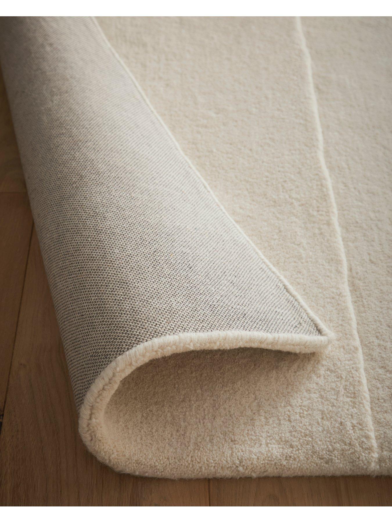 The Very Collection Sculpted Wool Rock Rug Cream Very