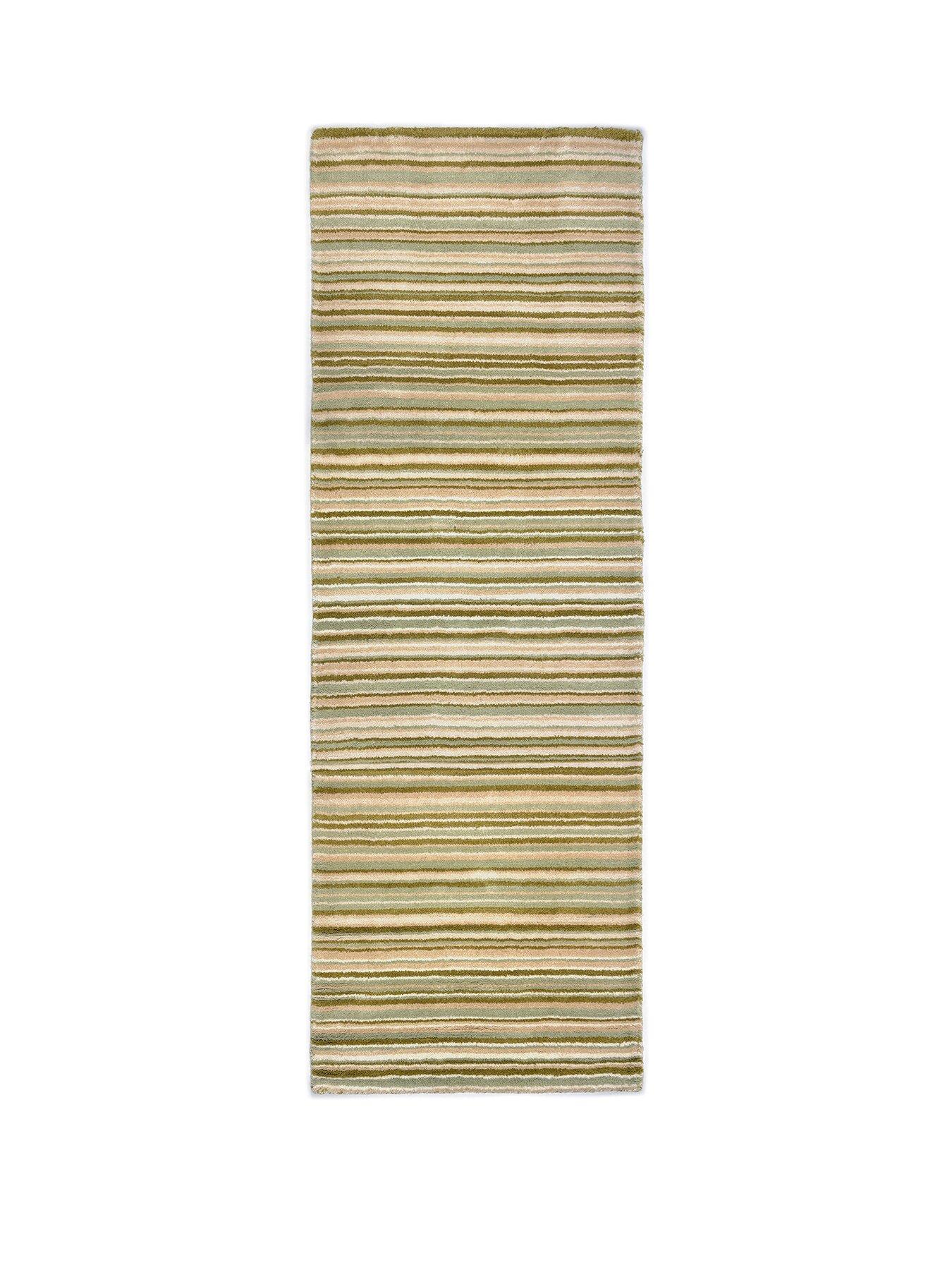 Very Home Fine Stripes Green Runner | Very